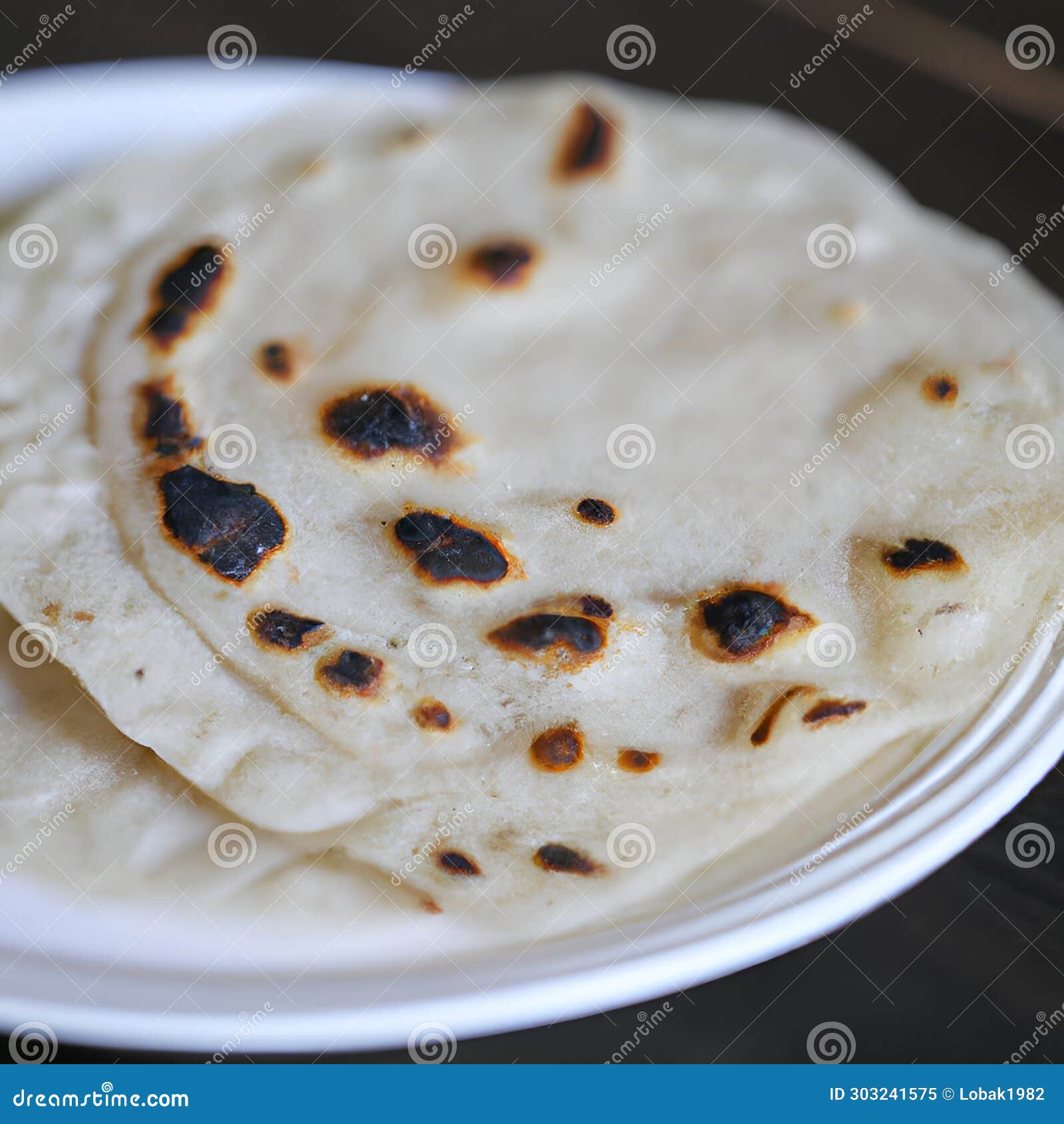 Indian chapati flatbread stock illustration. Illustration of snack ...