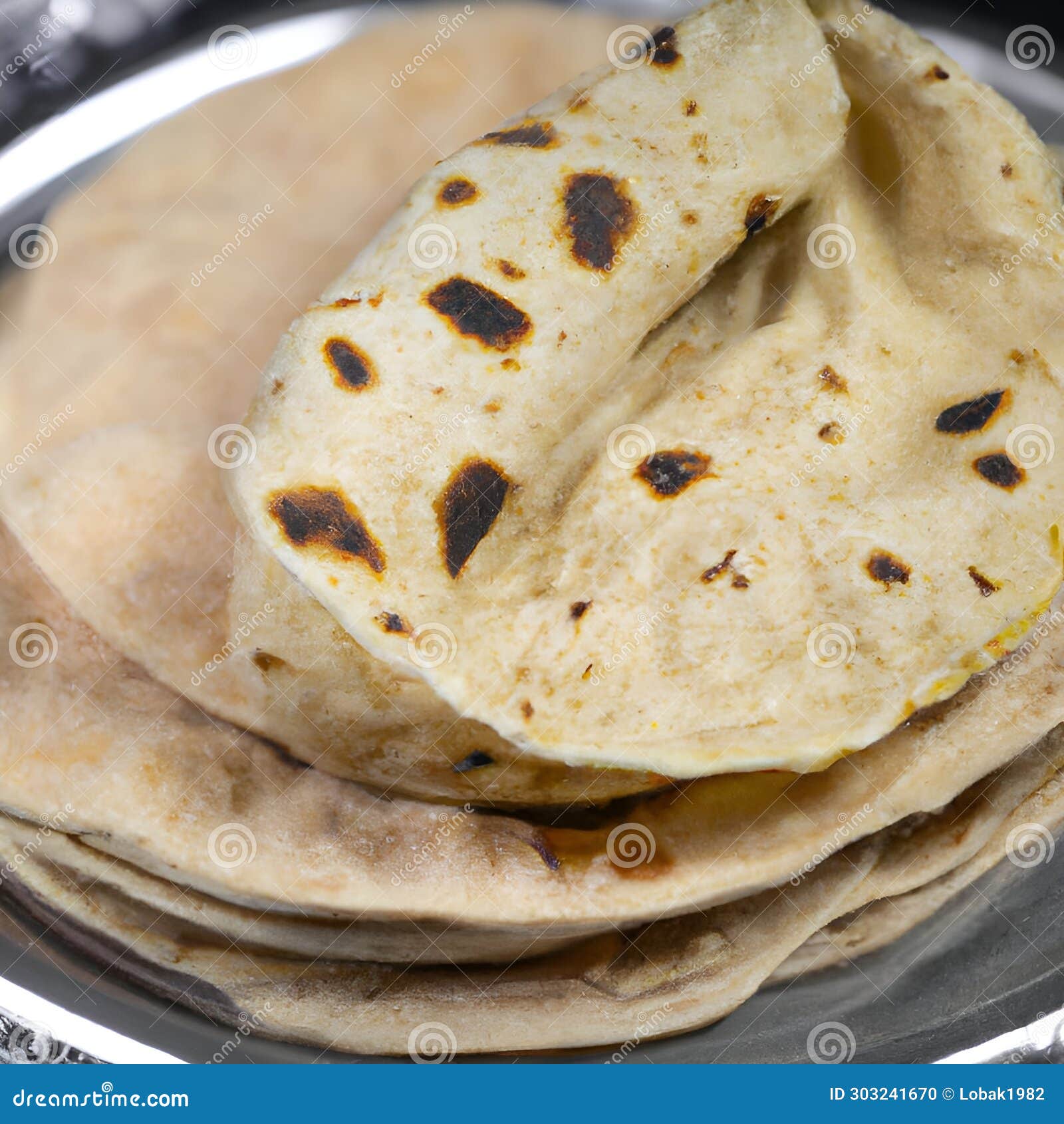 Indian chapati flatbread stock illustration. Illustration of sweetness ...