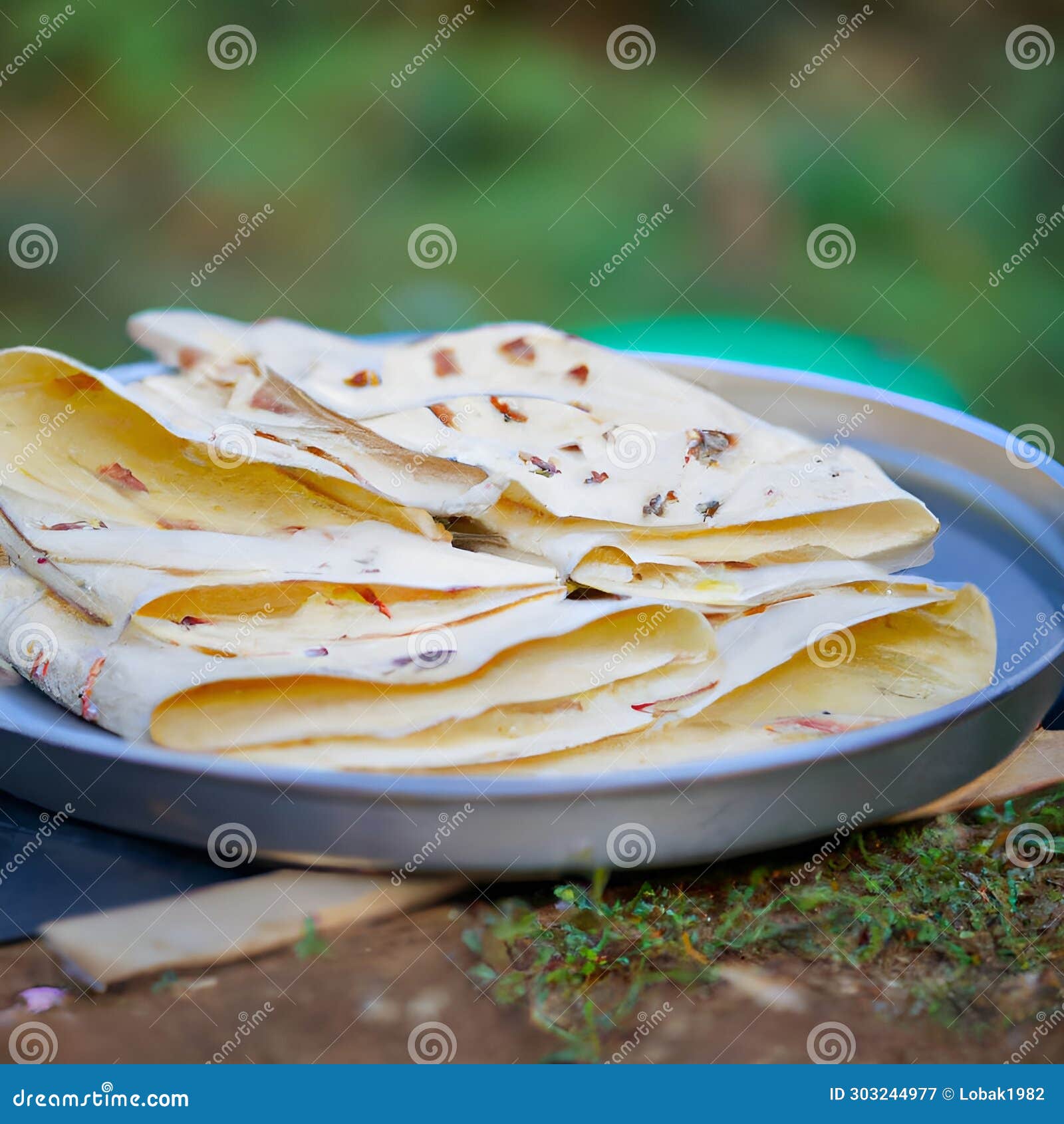 Indian chapati flatbread stock illustration. Illustration of chapati ...