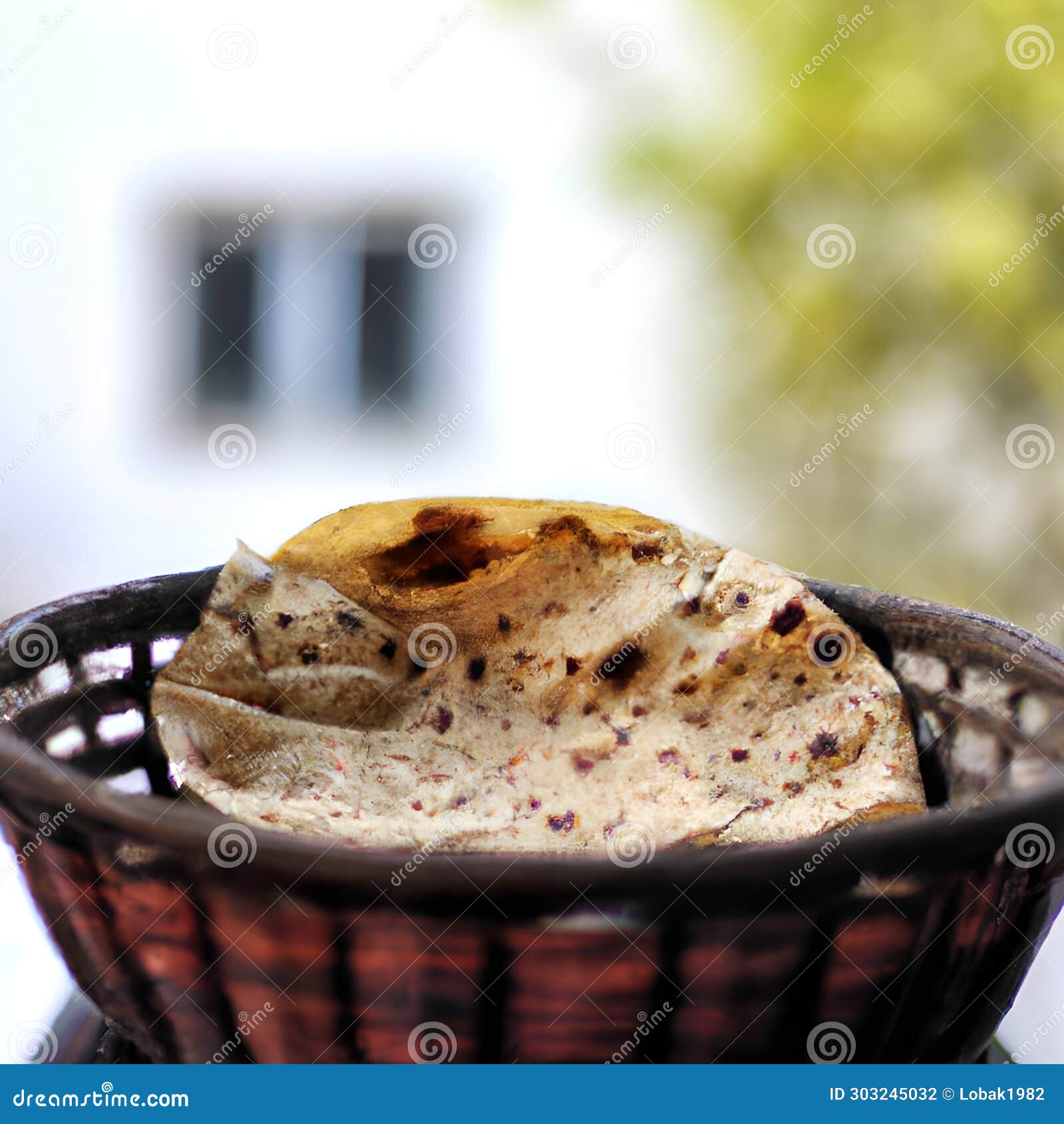 Indian chapati flatbread stock illustration. Illustration of dish ...