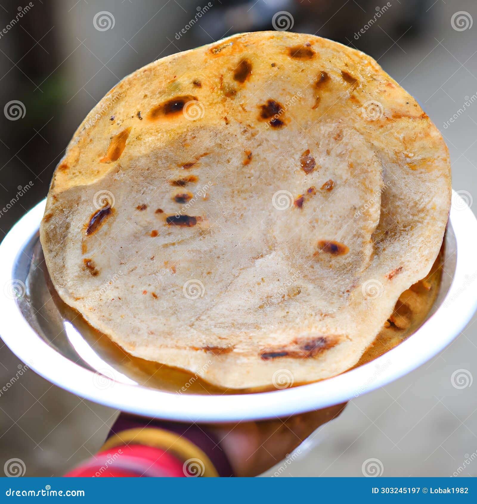 Indian chapati flatbread stock illustration. Illustration of plant ...
