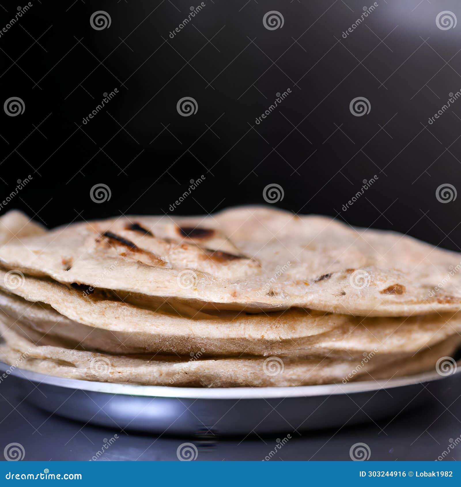 Indian chapati flatbread stock illustration. Illustration of generated ...