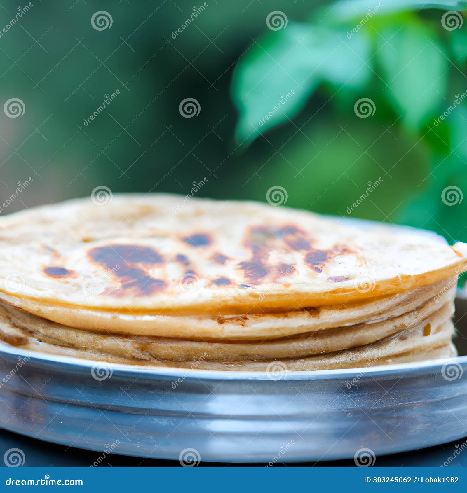 Indian Chapati With Hot Sauce Isolated Cartoon Illustration ...
