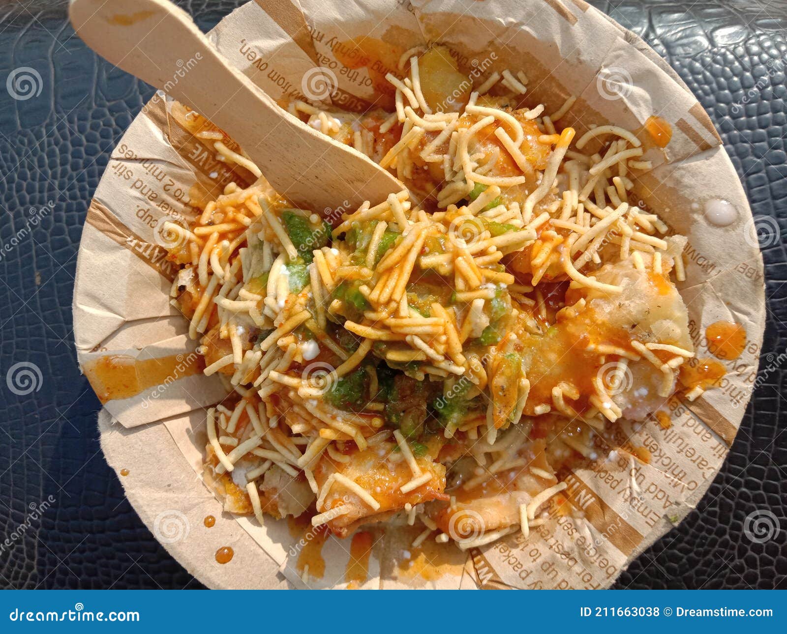 Indian chat , street food stock photo. Image of cuisine - 211663038