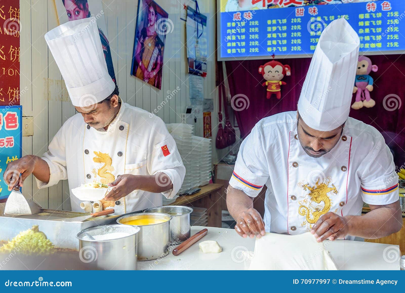Indian Chefs are Making Fly Pie. Editorial Photography - Image of ...