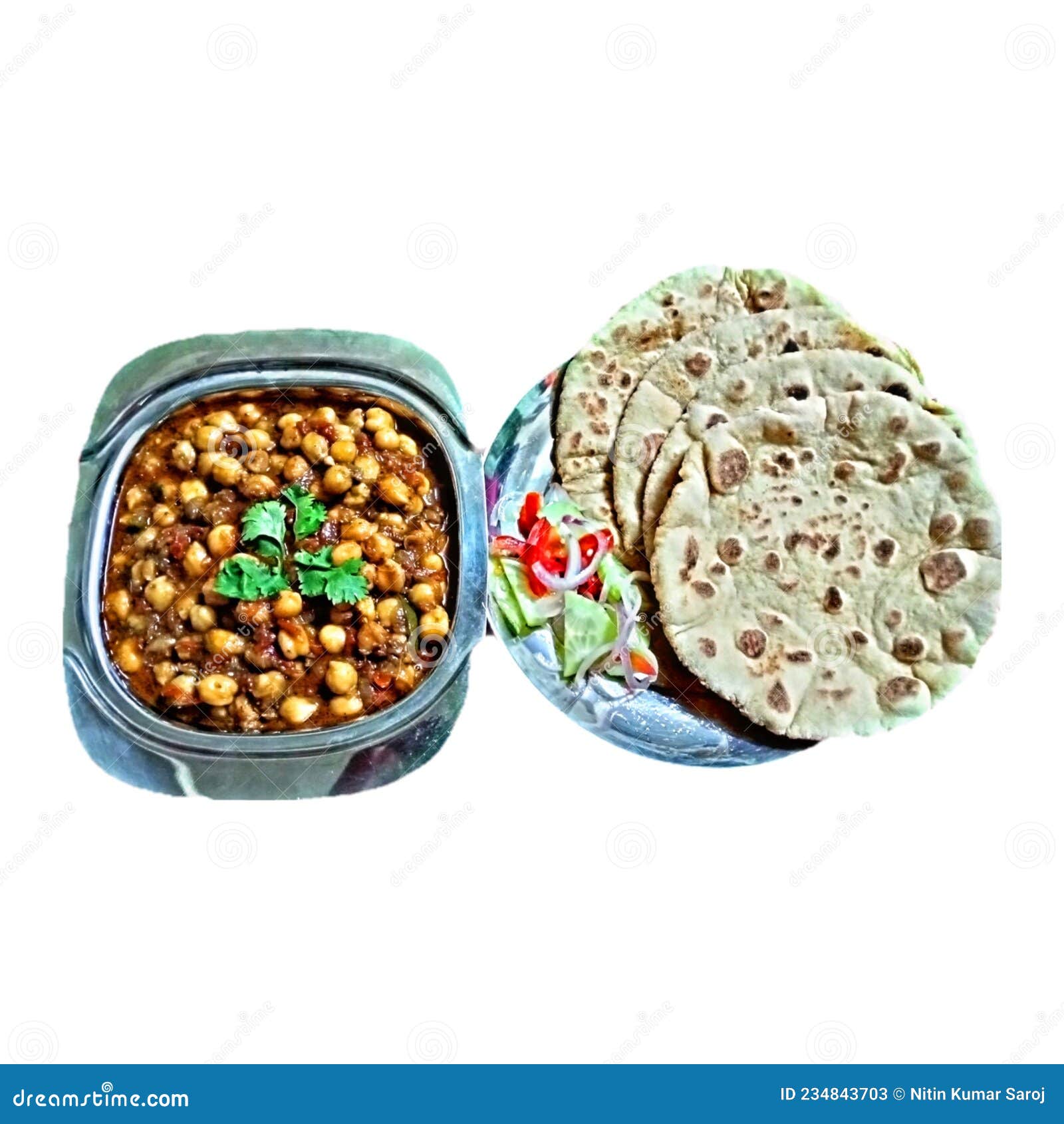 Indian chhole roti stock image. Image of icing, roti - 234843703