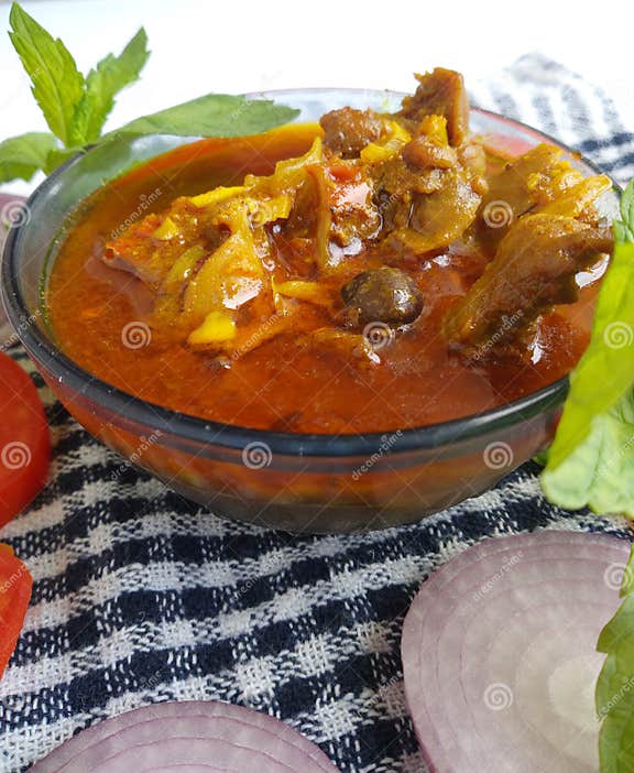 An Indian Chicken Curry in a Bowl. Stock Image - Image of produce ...