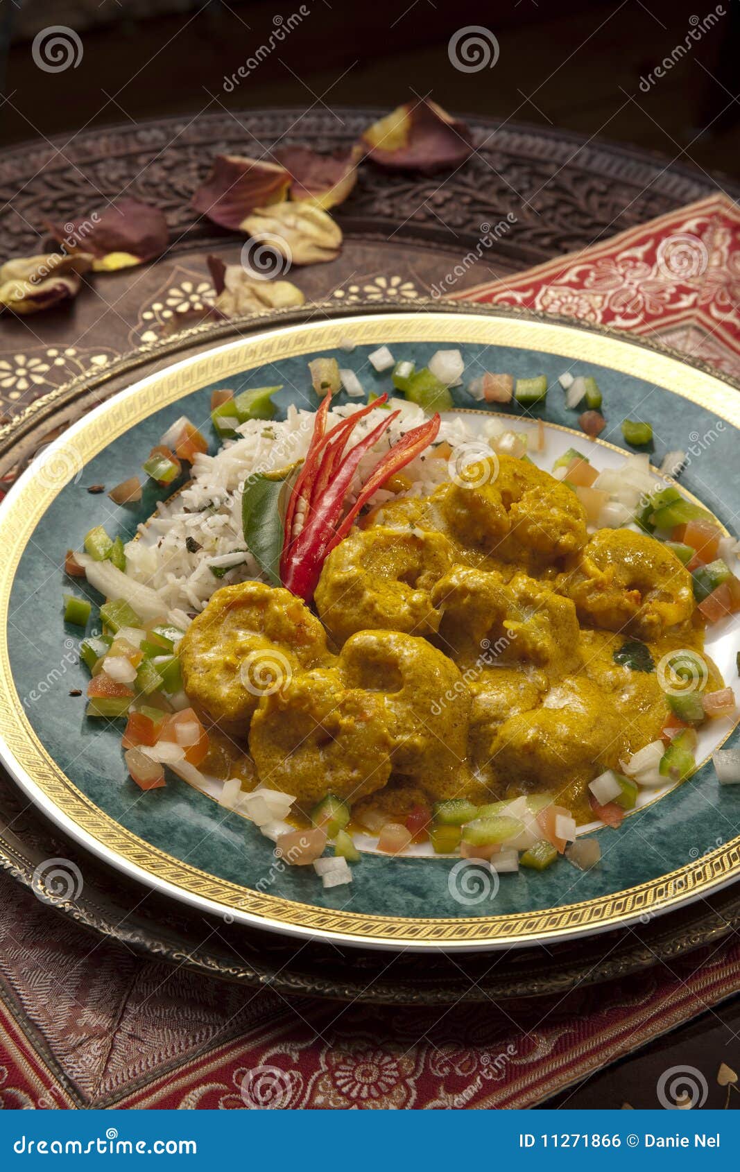 Indian chicken stew stock photo. Image of rice, table - 11271866