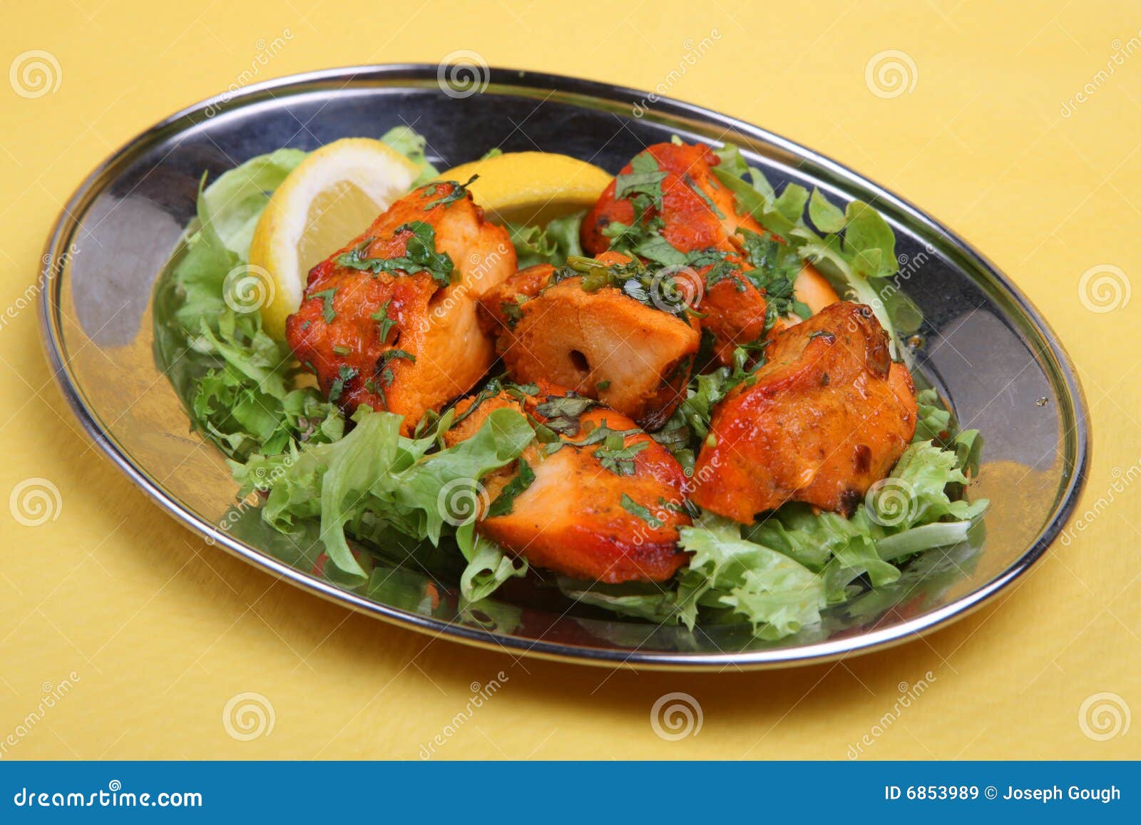 Indian Chicken Tikka Food Dish Stock Image - Image of lemon, tandoori ...