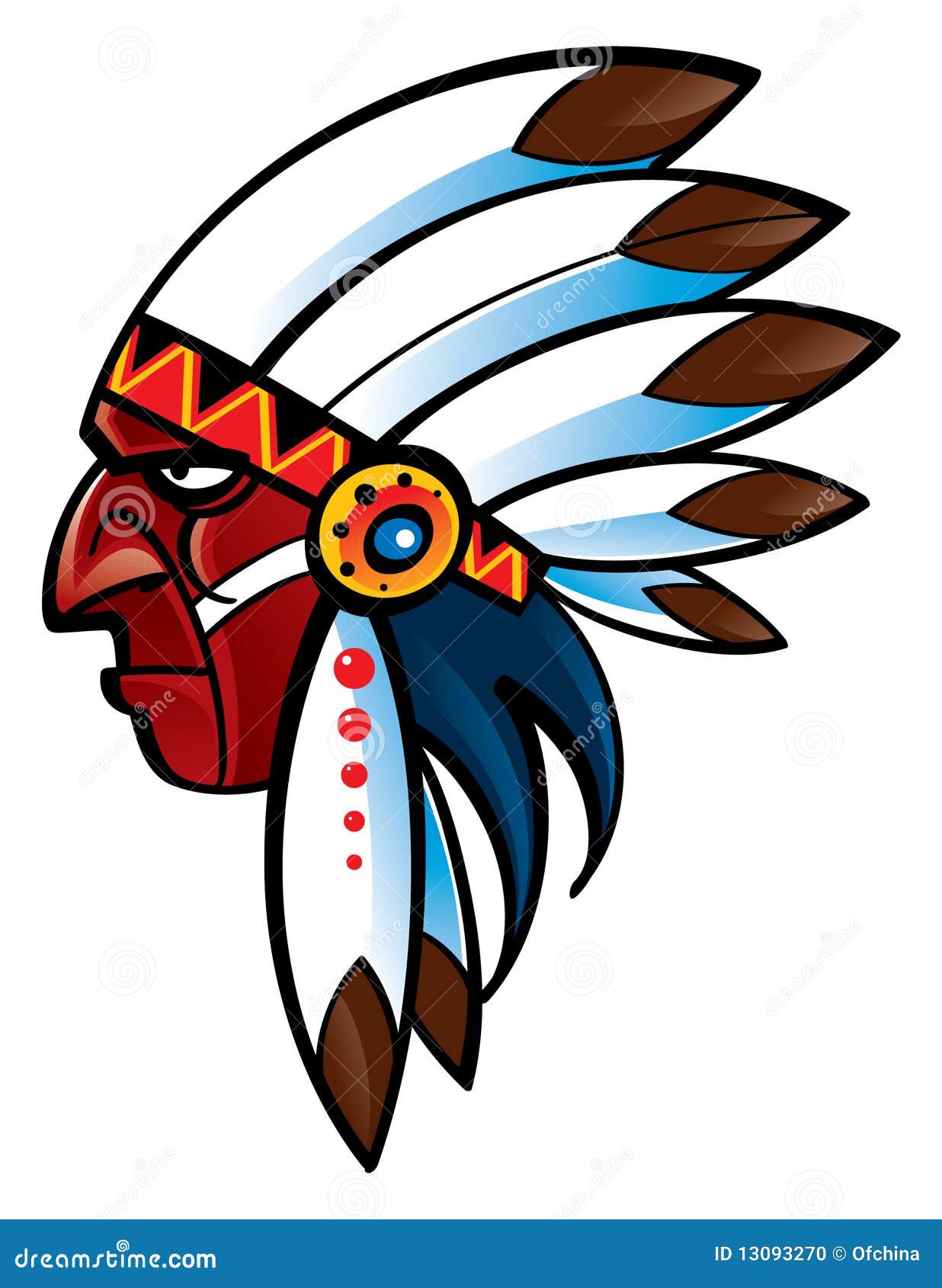 Indian Chief Vector Illustration | CartoonDealer.com #13093270