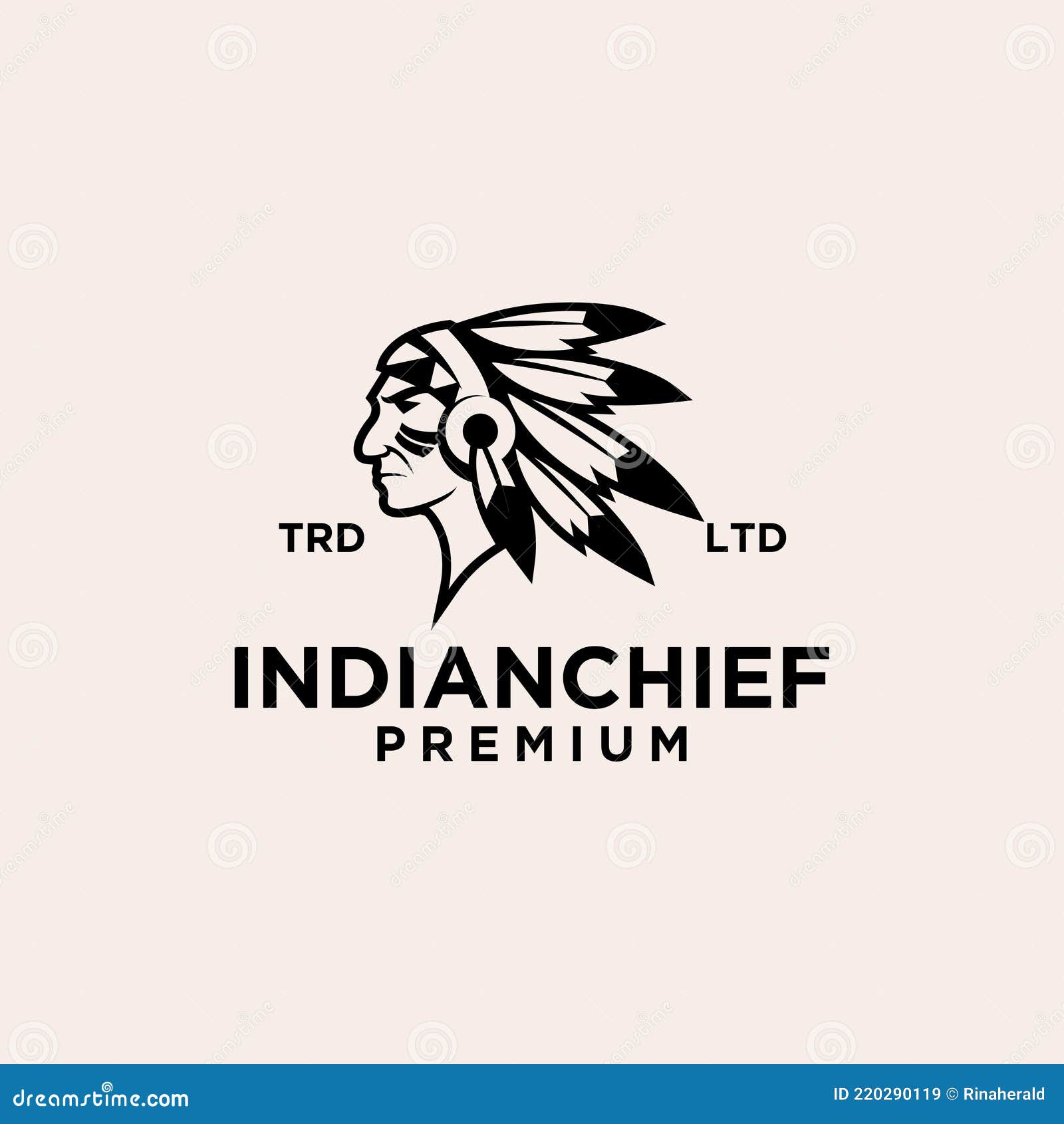 Indian Chief Logo Icon Illustration Premium Stock Illustration ...