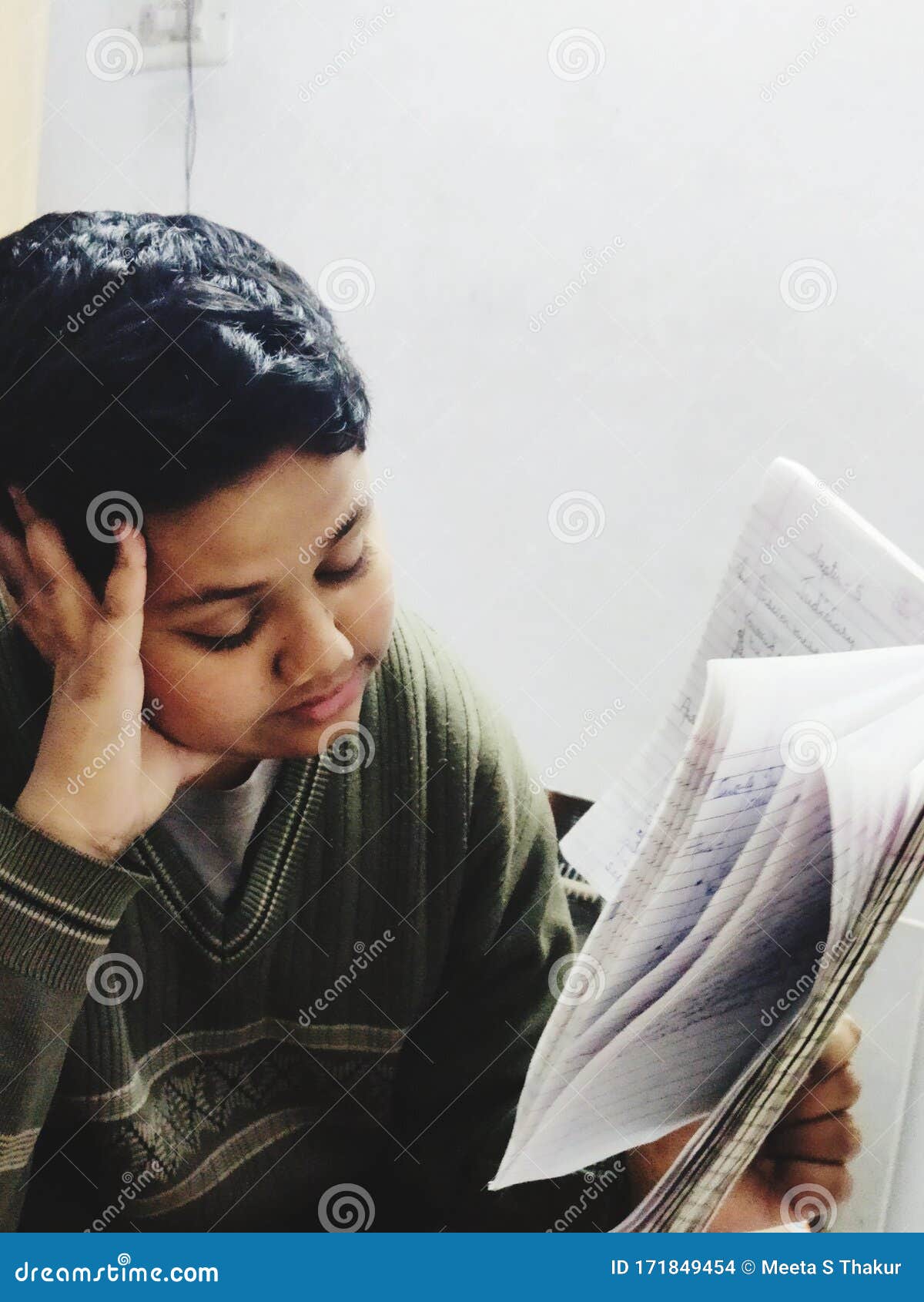 Indian Child Under Study Pressure Stock Photo - Image of child, studies ...