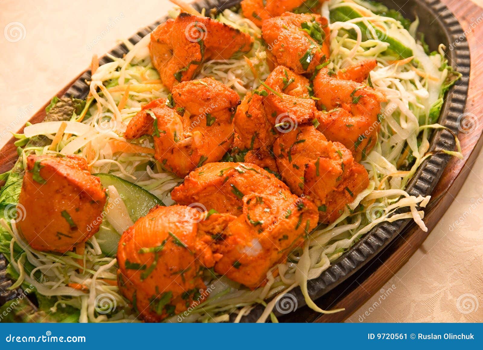 Indian Chilli Chicken dish stock image. Image of baked - 9720561