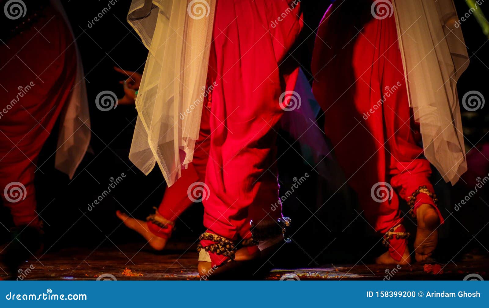 Indian Classical Dance Form in Feet with Musical Anklet with Selective ...