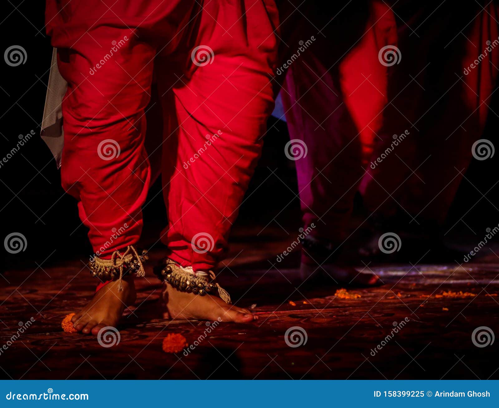 Indian Classical Dance Form in Feet with Musical Anklet with Selective ...