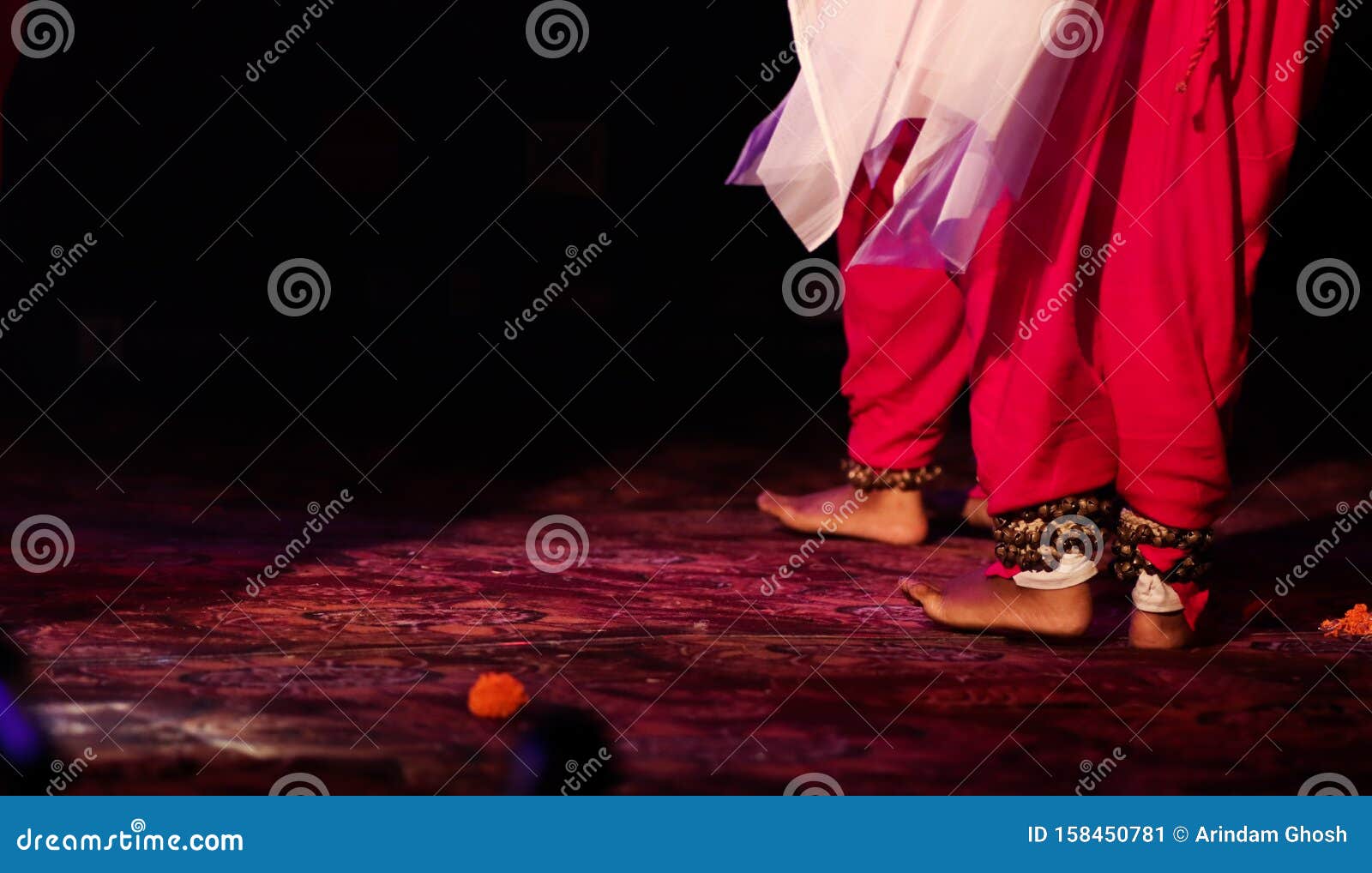 Indian Classical Dance Form in Feet with Musical Anklet with Selective ...