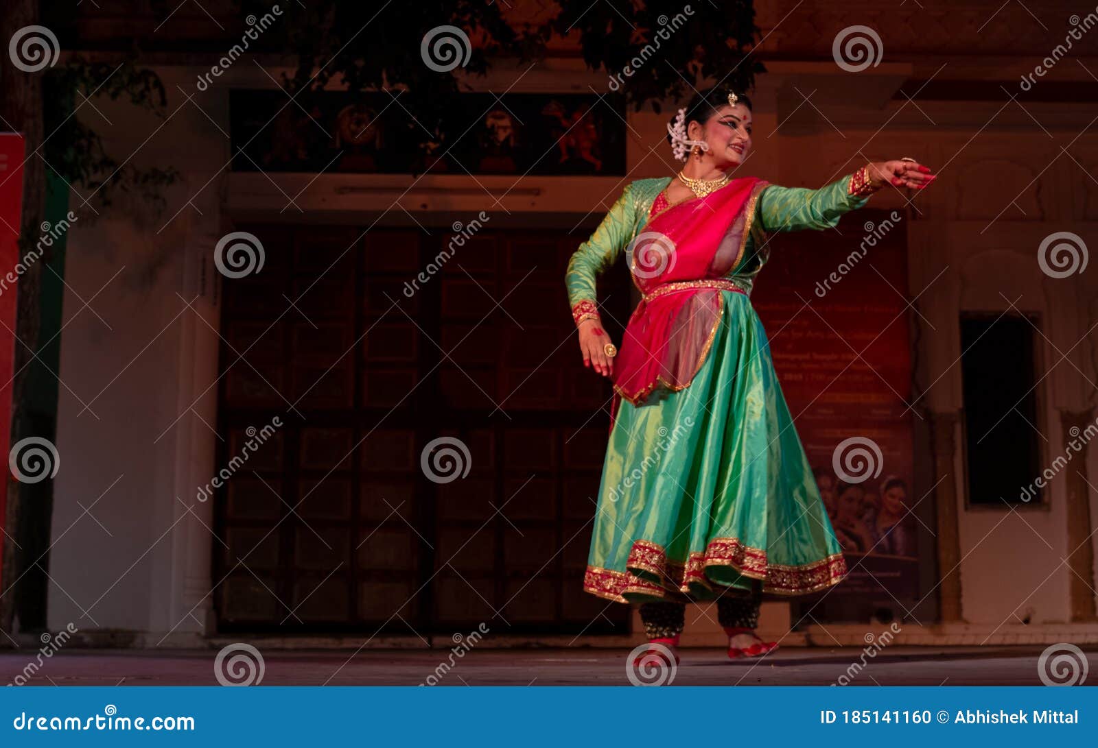 Indian Classical Dancer Performing Kathak Dance Editorial Image - Image ...