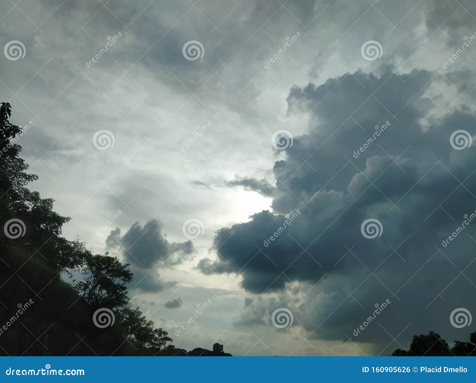 Indian cloudy sky view 4 stock photo. Image of sunlight - 160905626