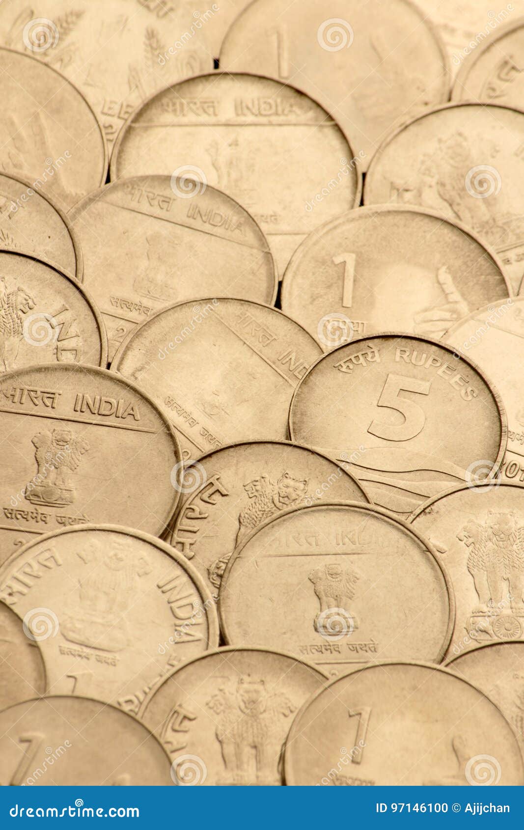 Indian coins stock photo. Image of business, growth, arranged - 97146100