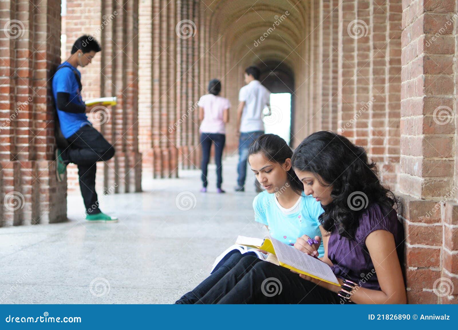 Indian University Students Walking