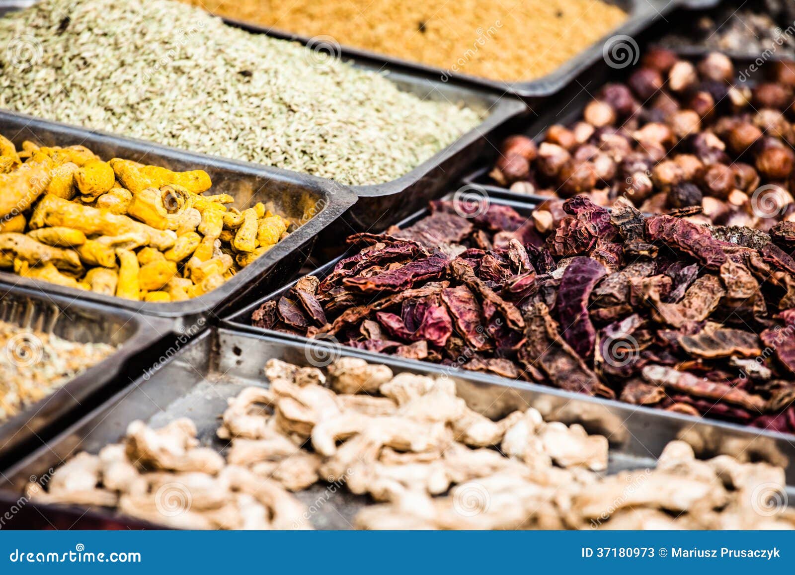 Indian Colored Spices at Local Market in, India Stock Image - Image of ...