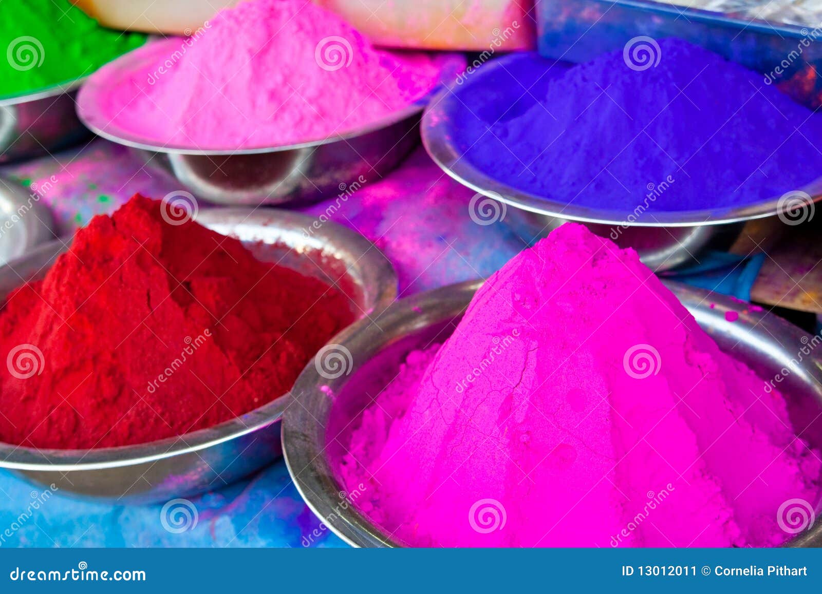 Indian Coloured Powders Stock Image - Image: 13012011