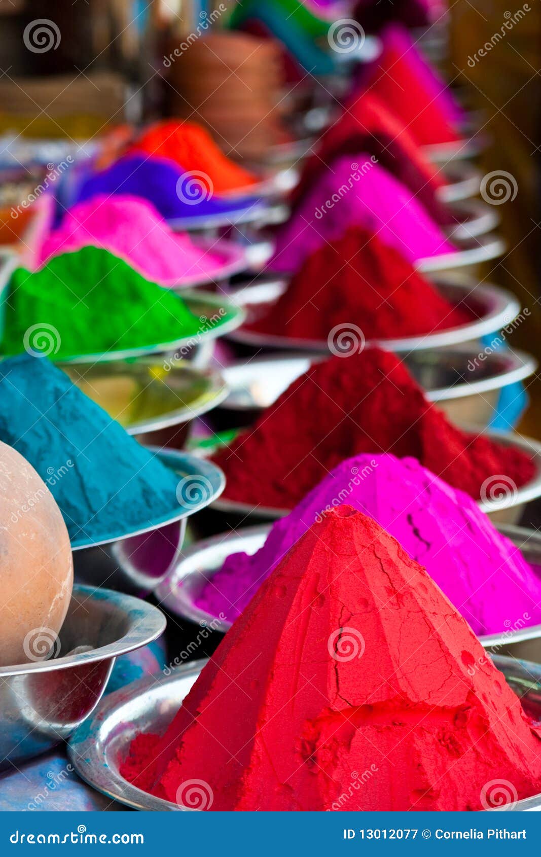 Indian coloured powders stock image. Image of colour - 13012077