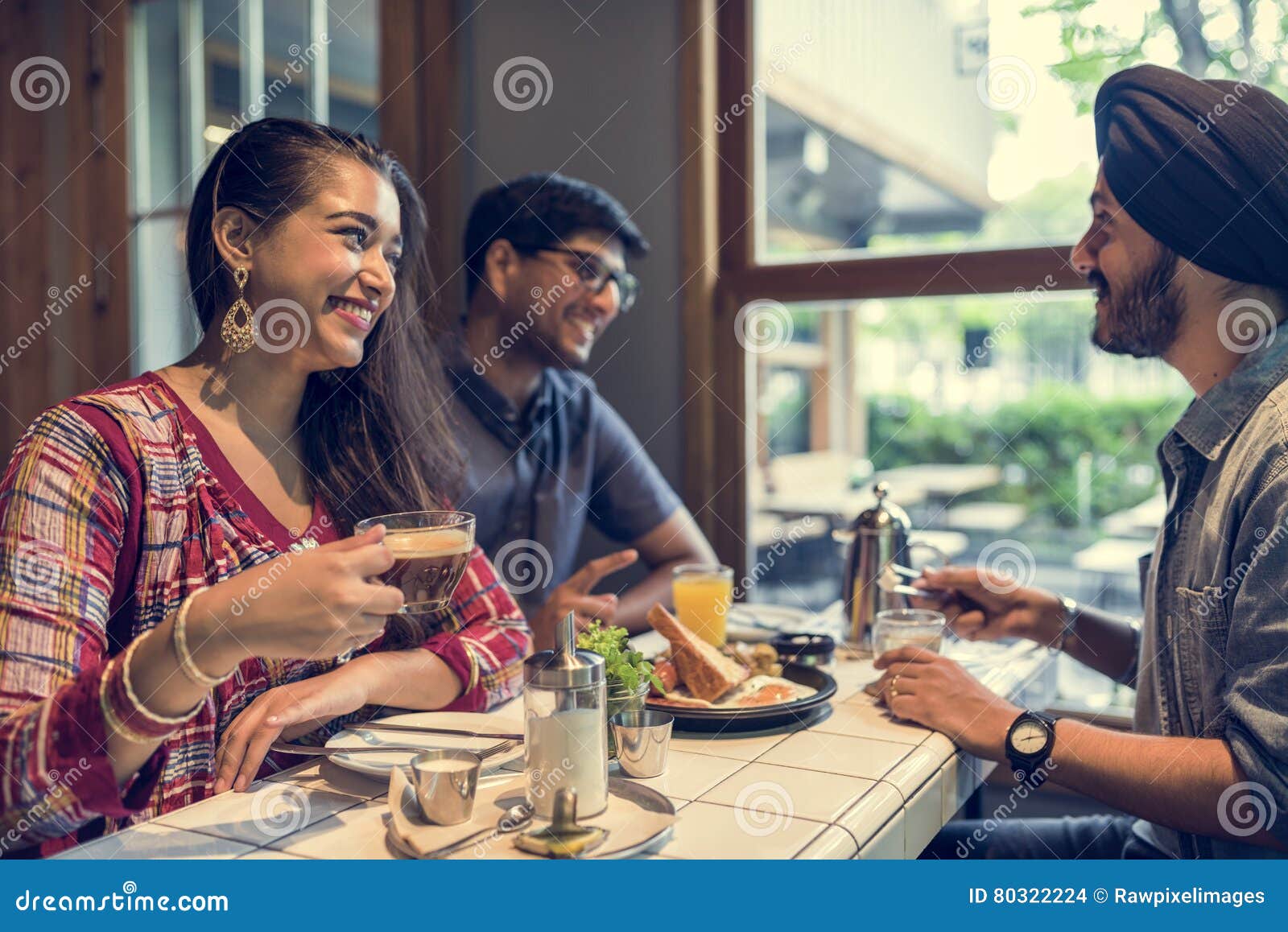 Indian Community Eating Restaurant Dining Concept Stock Photo - Image ...