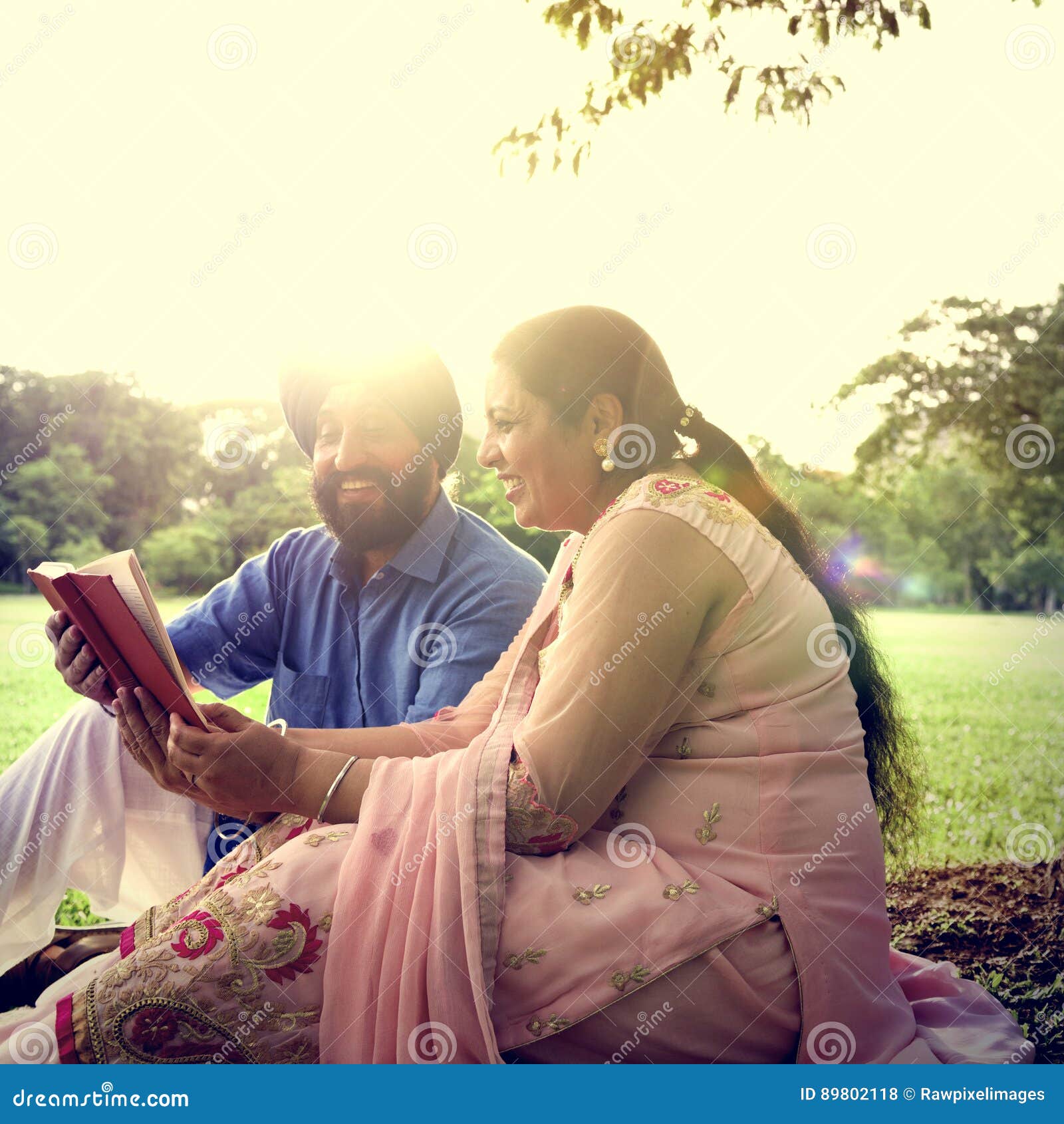 Indian Couple Love Care Concept Stock Photo - Image of book, married ...