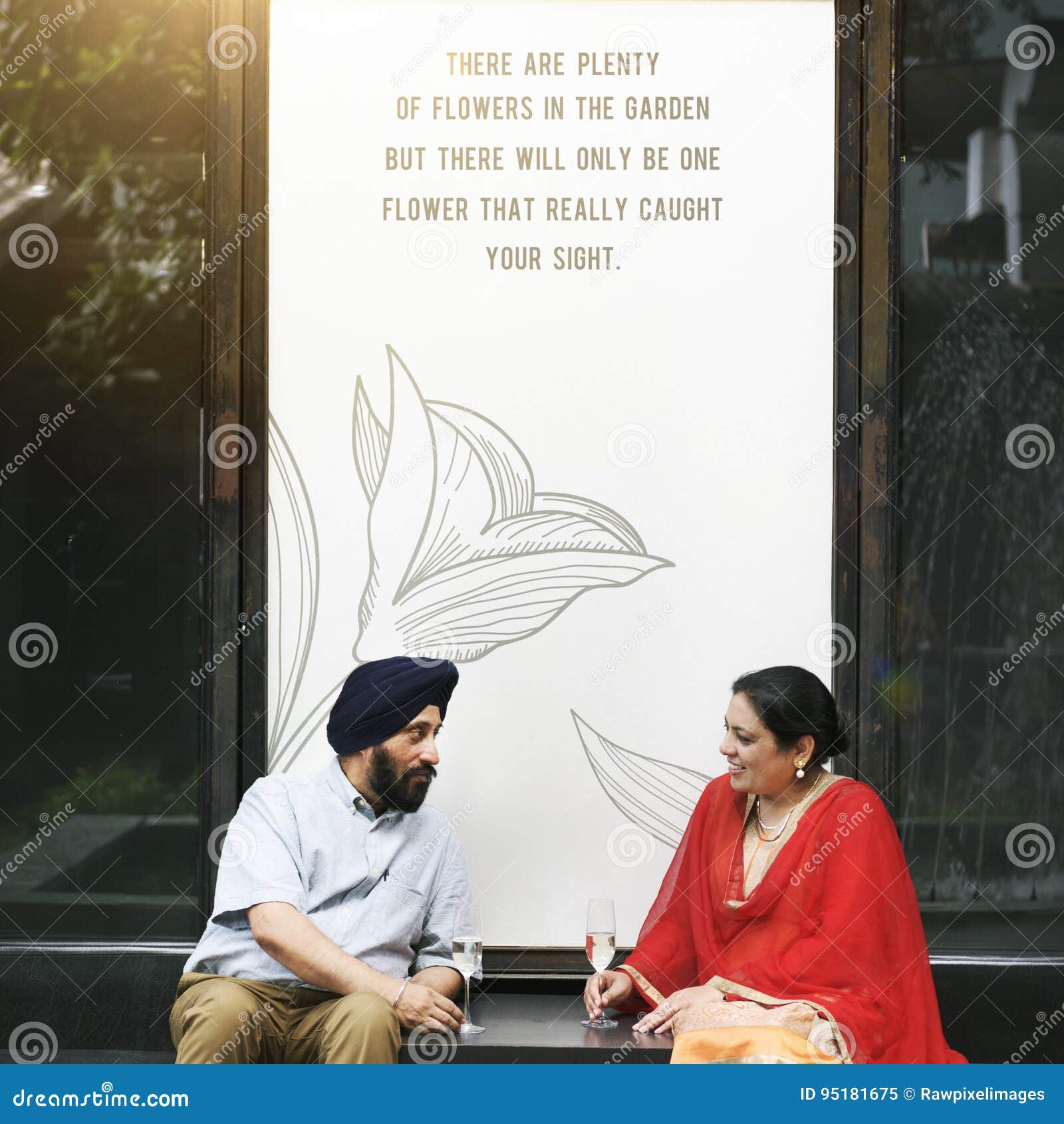 Indian Couple Love Care Concept Stock Image - Image of drinks, outdoors ...