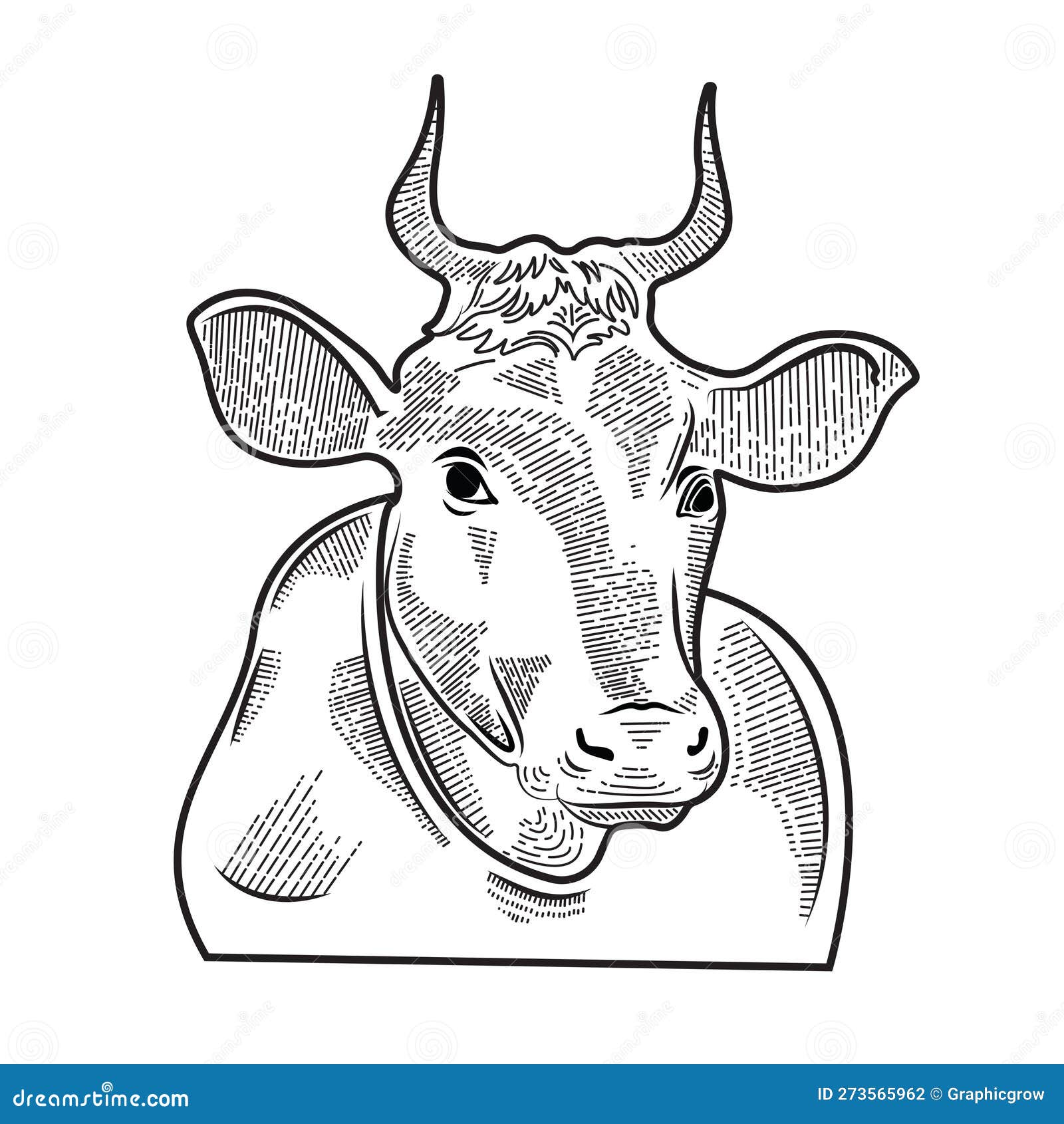 Indian Cow Vector Illustration Stock Vector - Illustration of vector ...