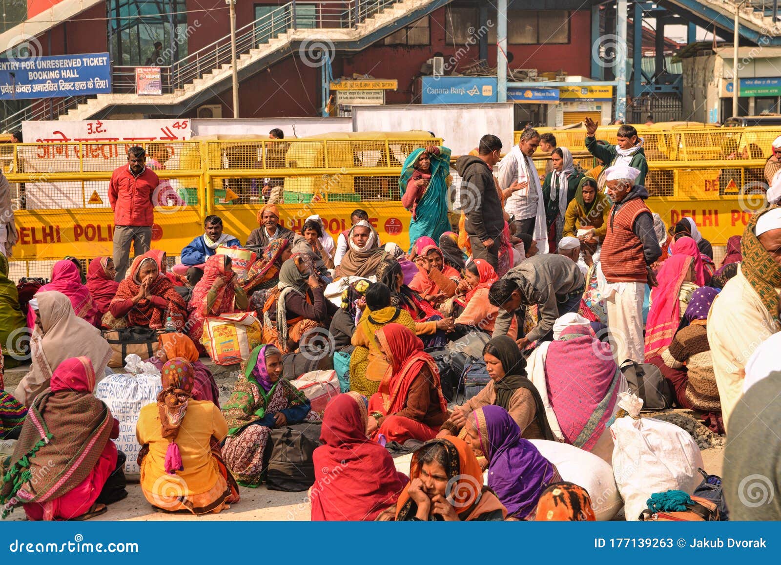 Indian Crowd In The Strike Editorial Image | CartoonDealer.com #158440198