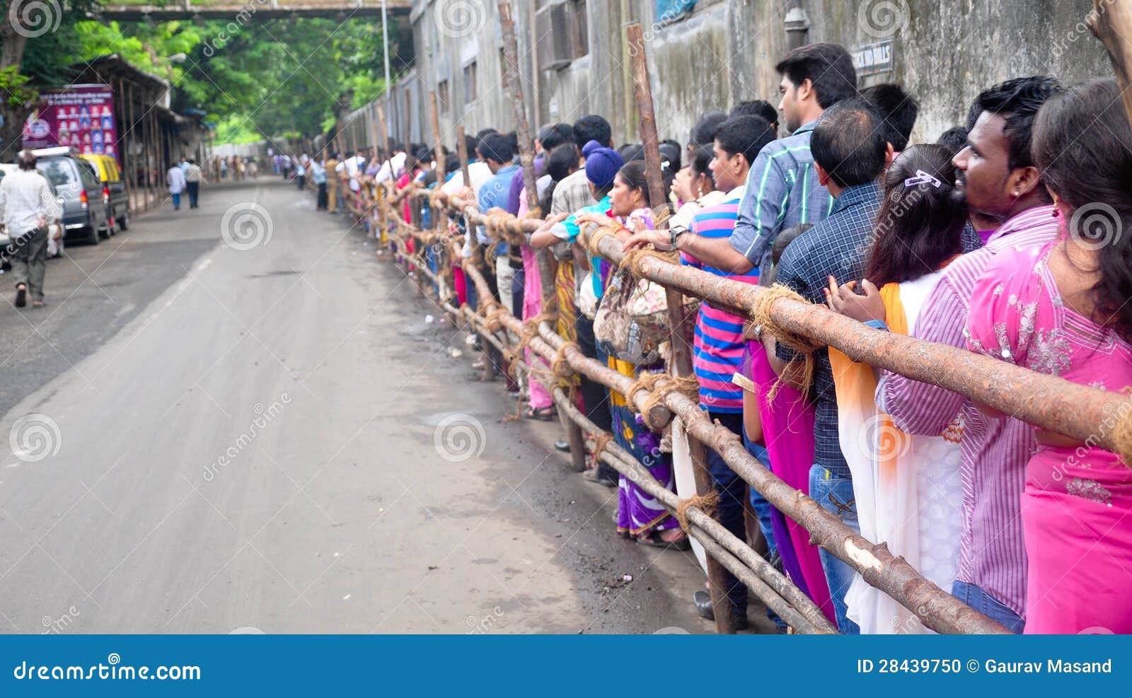 Indian crowd in a queue editorial image. Image of city - 28439750