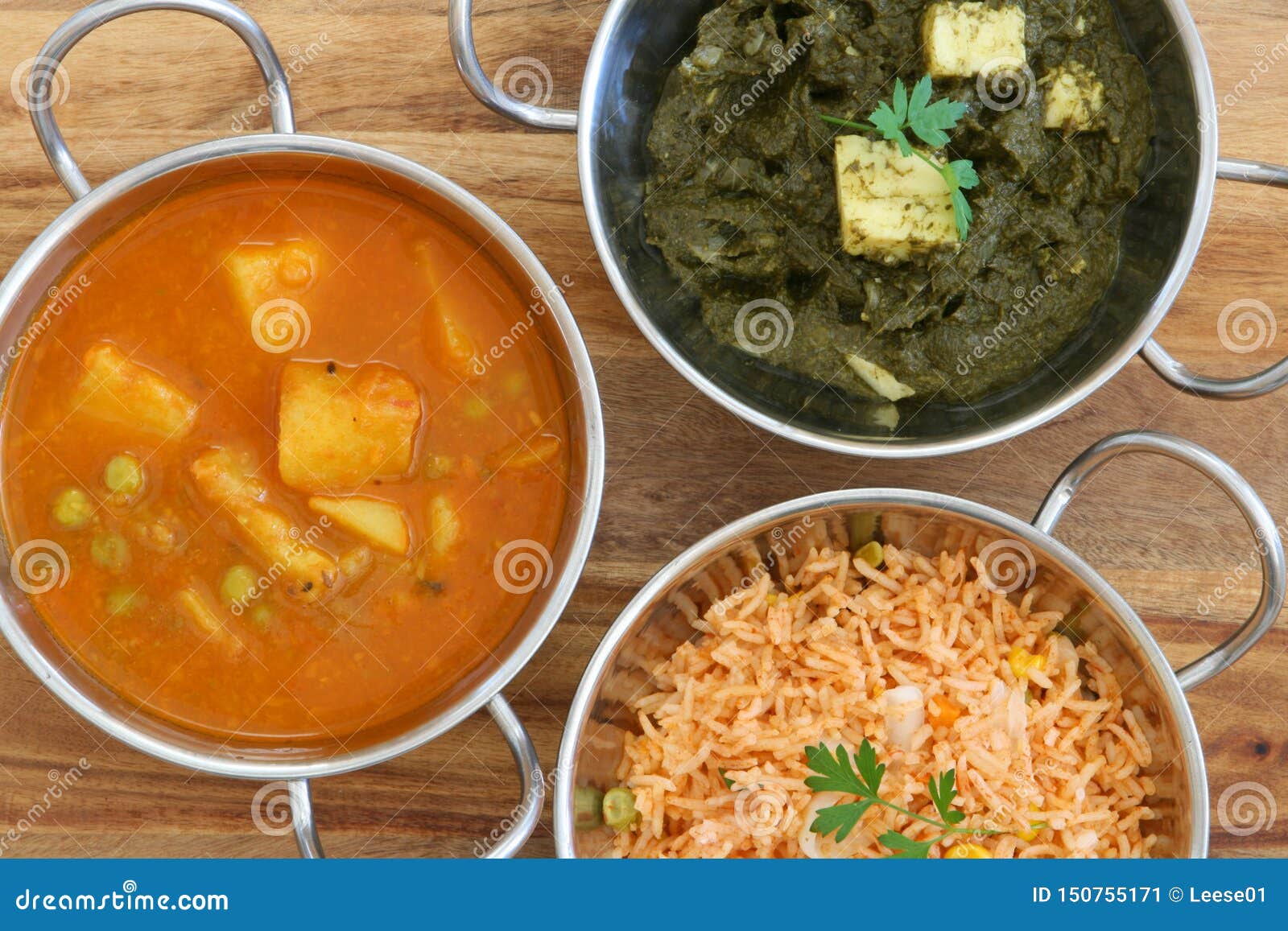 Various Bowls of Indian Cuisine Stock Image - Image of potatoes, aloo ...
