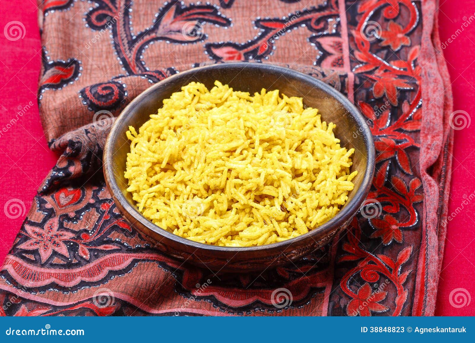 Indian Cuisine. Bowl of Boiled Rice Stock Image - Image of indian ...