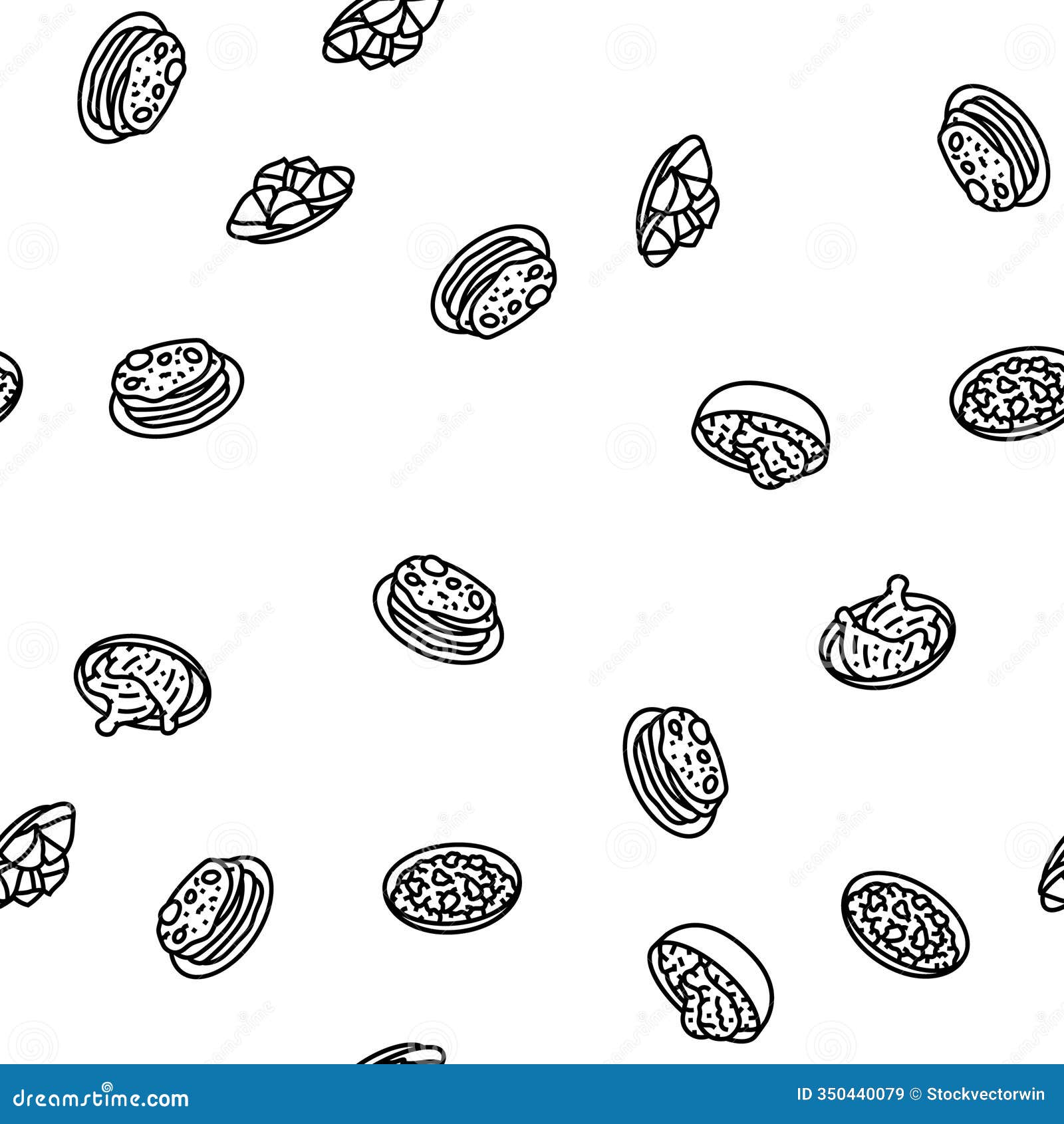 Indian Cuisine Food Curry Seamless Pattern Vector Stock Illustration ...
