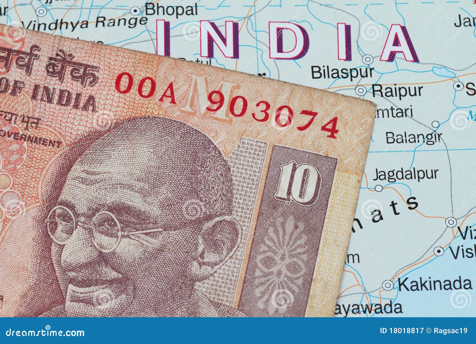 New Indian Currency Rupees From Pack With Chart Paper And Calculator ...