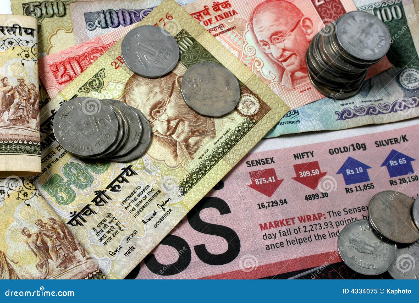 Indian Currency stock image. Image of currency, forecasting - 4334075