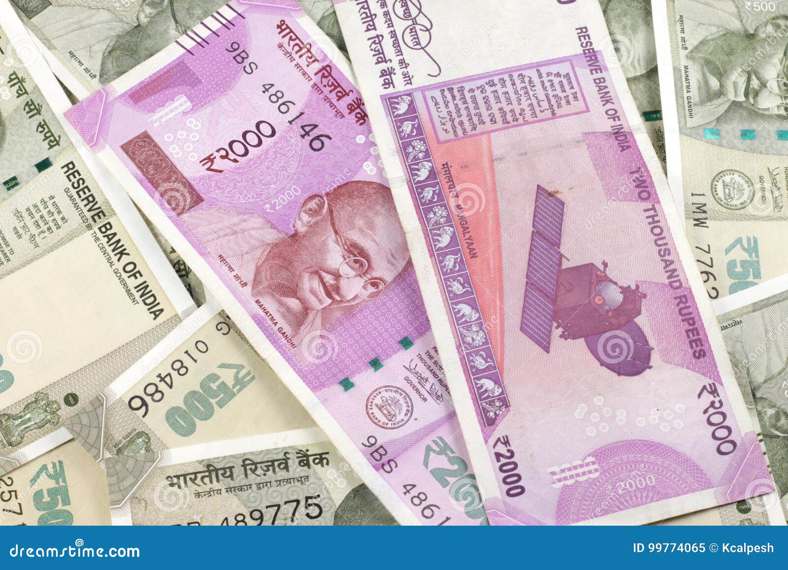 Indian Money, Rupees, Indian Currency New Notes Stock Image - Image of ...