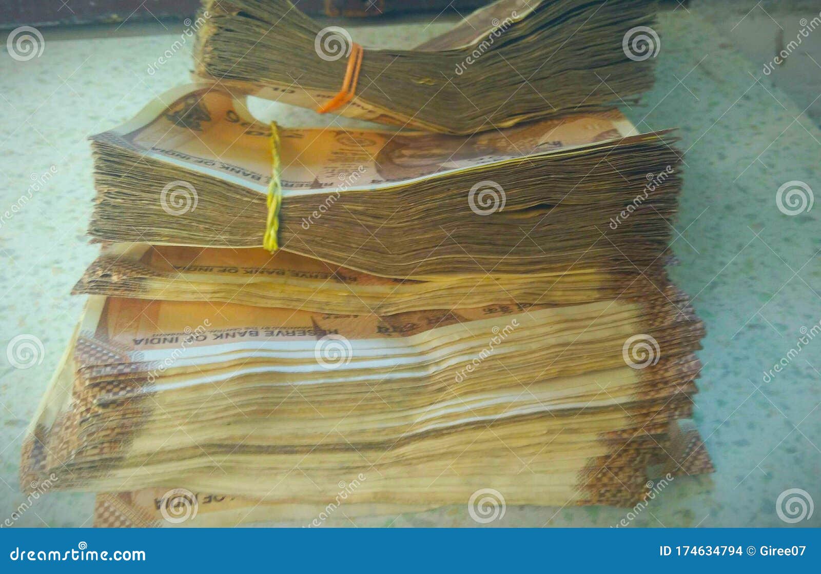 Indian currency stack stock photo. Image of closeup - 174634794