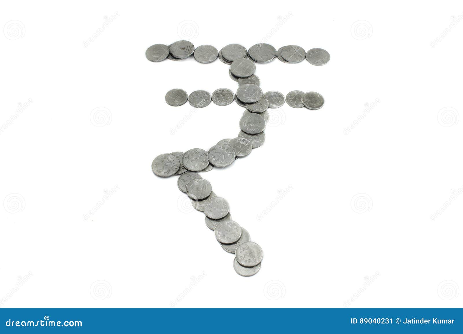 Indian Currency Symbol with the Indian Coins. Stock Image - Image of ...
