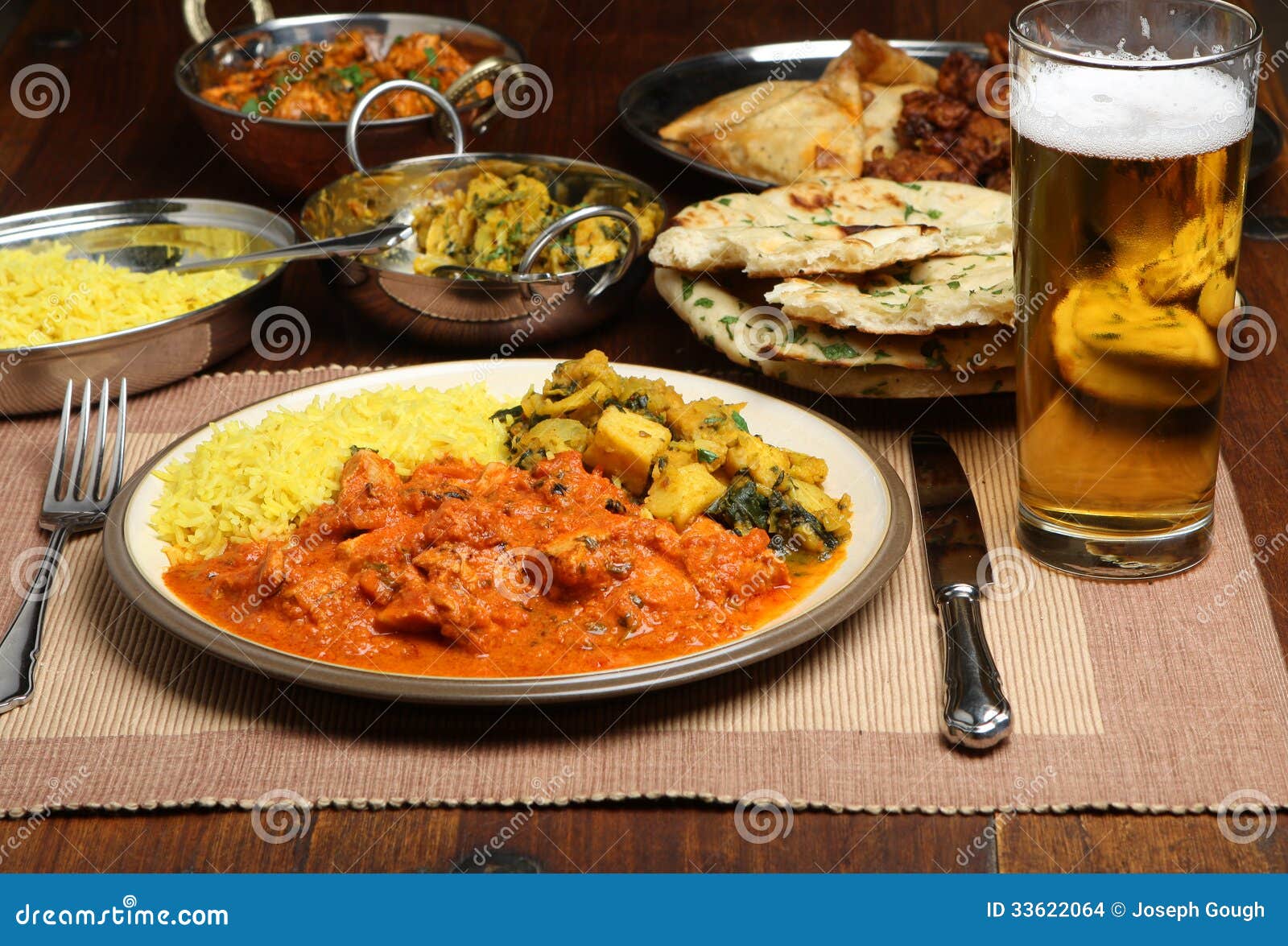 Indian Curry Dinner Meal stock photo. Image of masala - 33622064