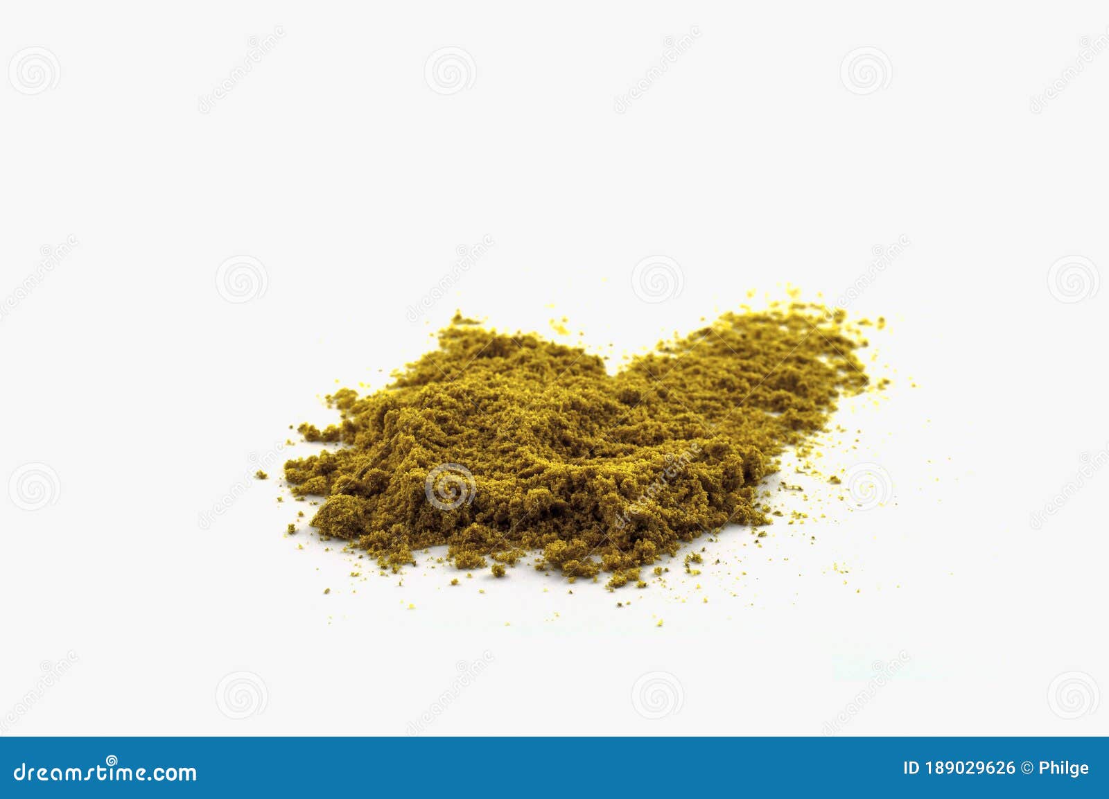 Indian Curry Powder Isolated on White Background Stock Photo - Image of ...