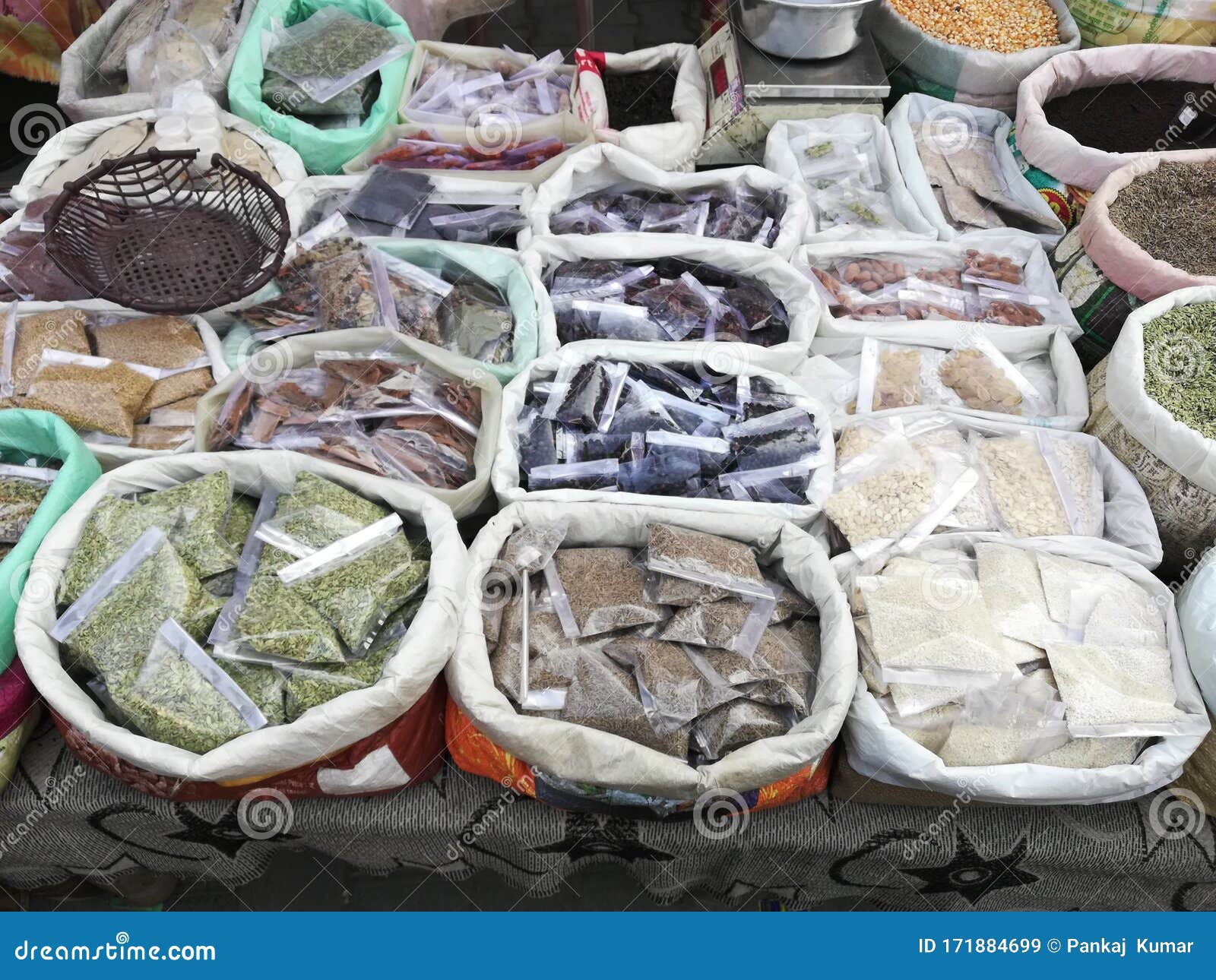 Indian Dal NutsF Indian Weekly Village Markit Stock Image - Image of ...