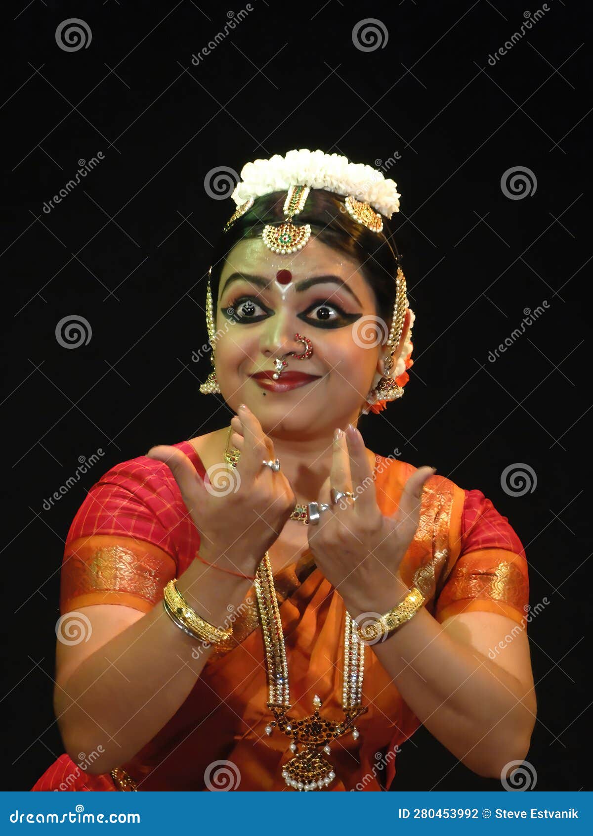Indian Dancer Performs Classical Dance Editorial Photography - Image of ...