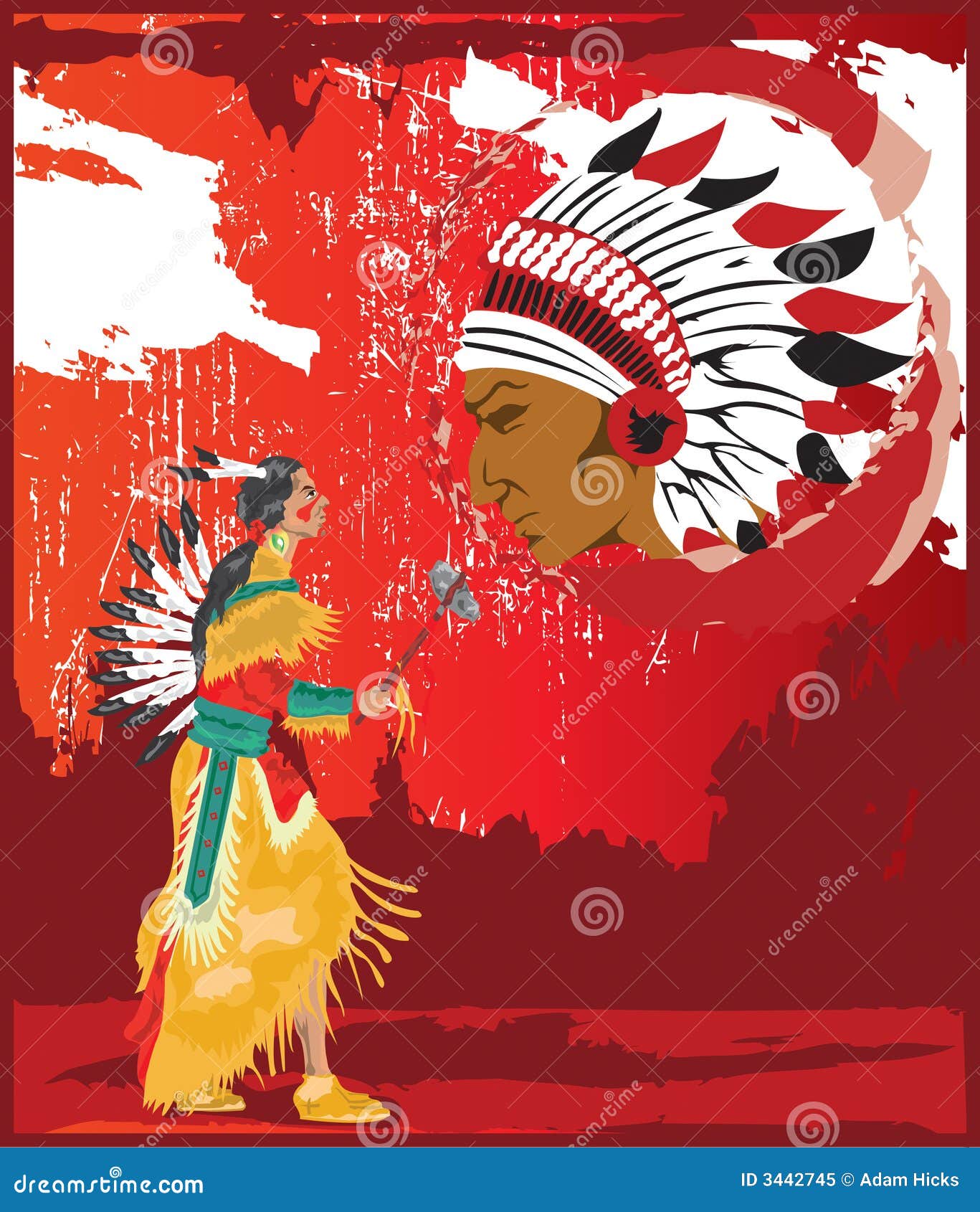 Indian Death Premonition stock vector. Illustration of feast - 3442745