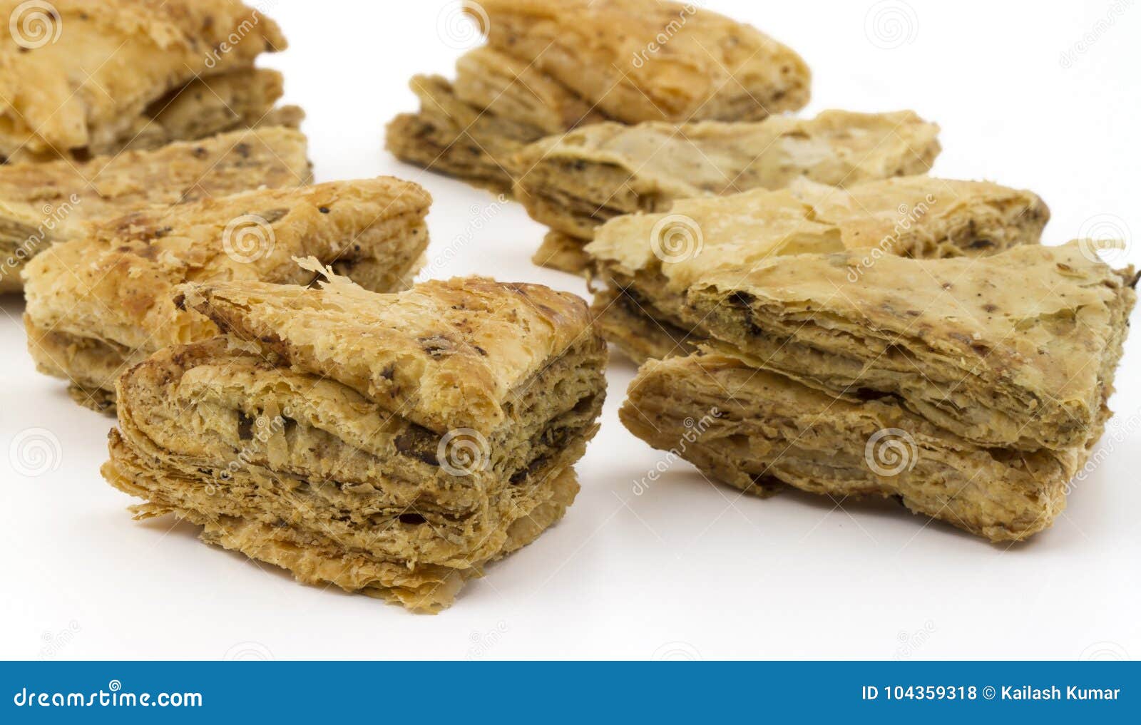 Puff samosa stock photo. Image of india, crunchy, delicious - 104359318