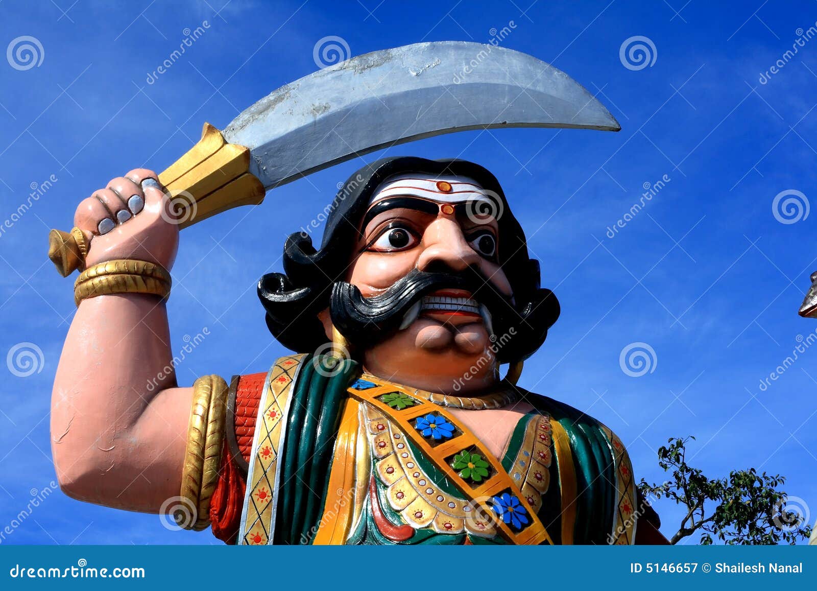 Indian demon statue stock image. Image of statue, outdoors - 5146657