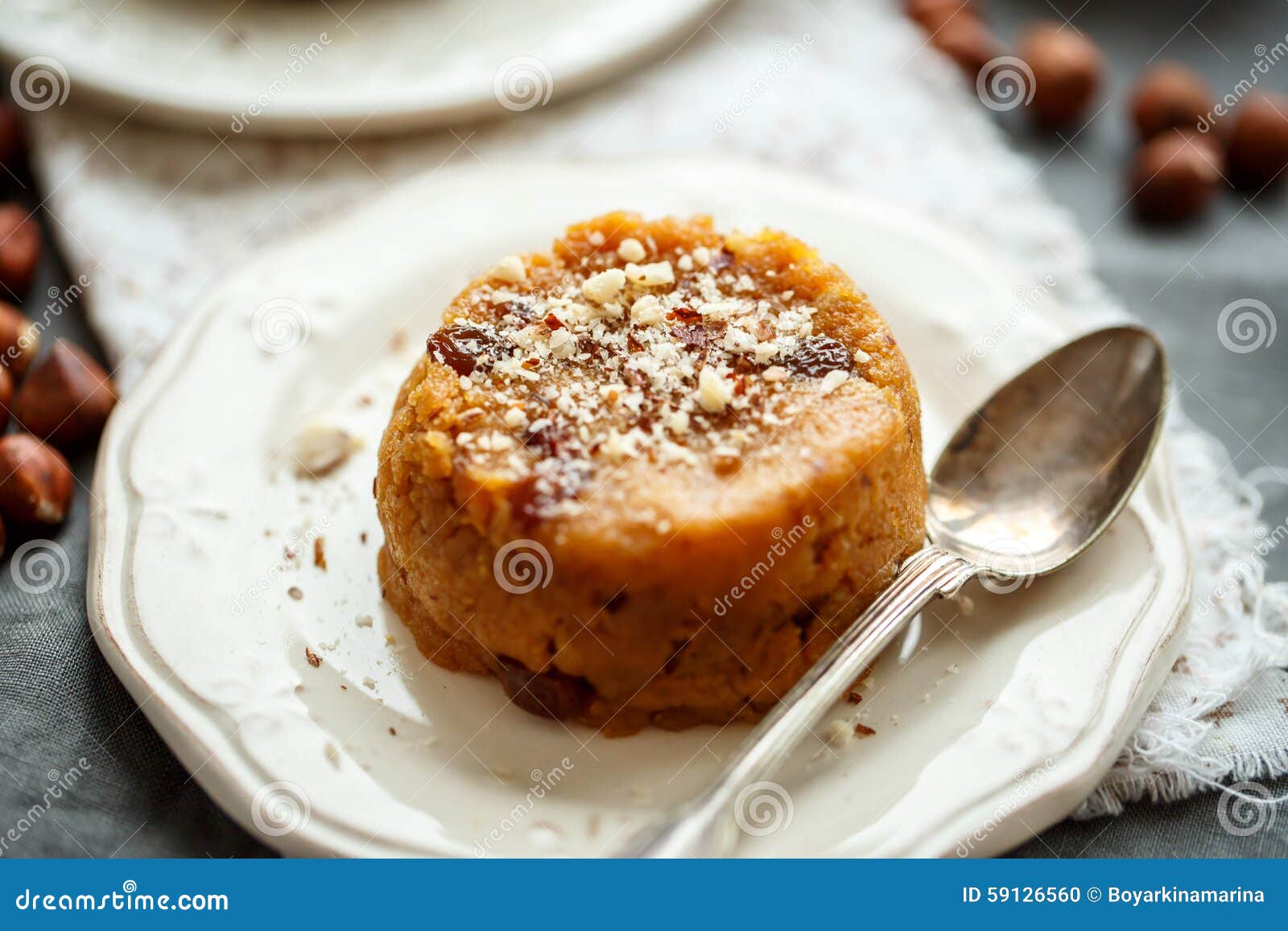Indian Dessert Made of Semolina Flour and Nuts Stock Photo - Image of ...