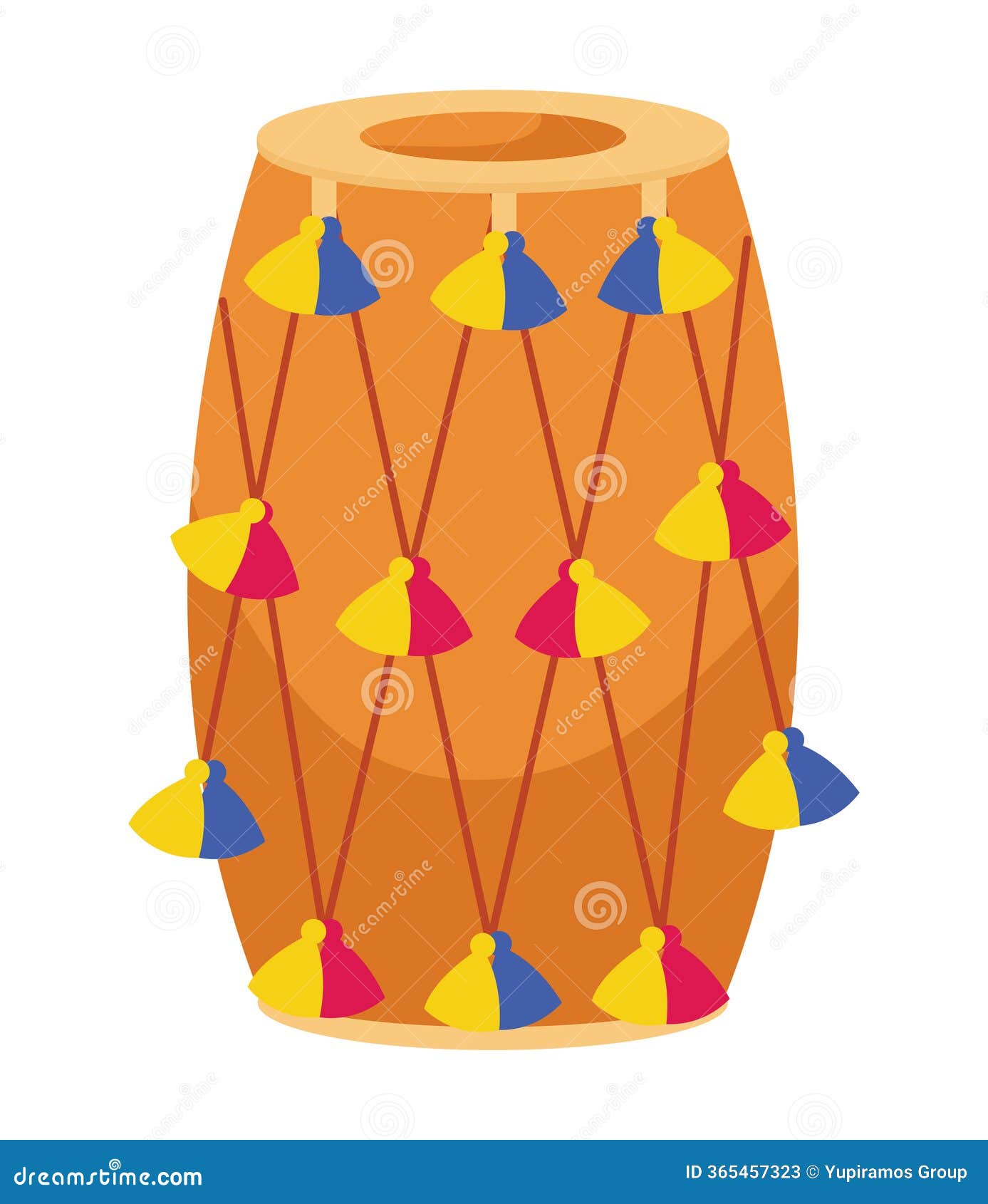 Decorated Dhol Means Drum Used For Lohri, Vaishakhi And Other ...